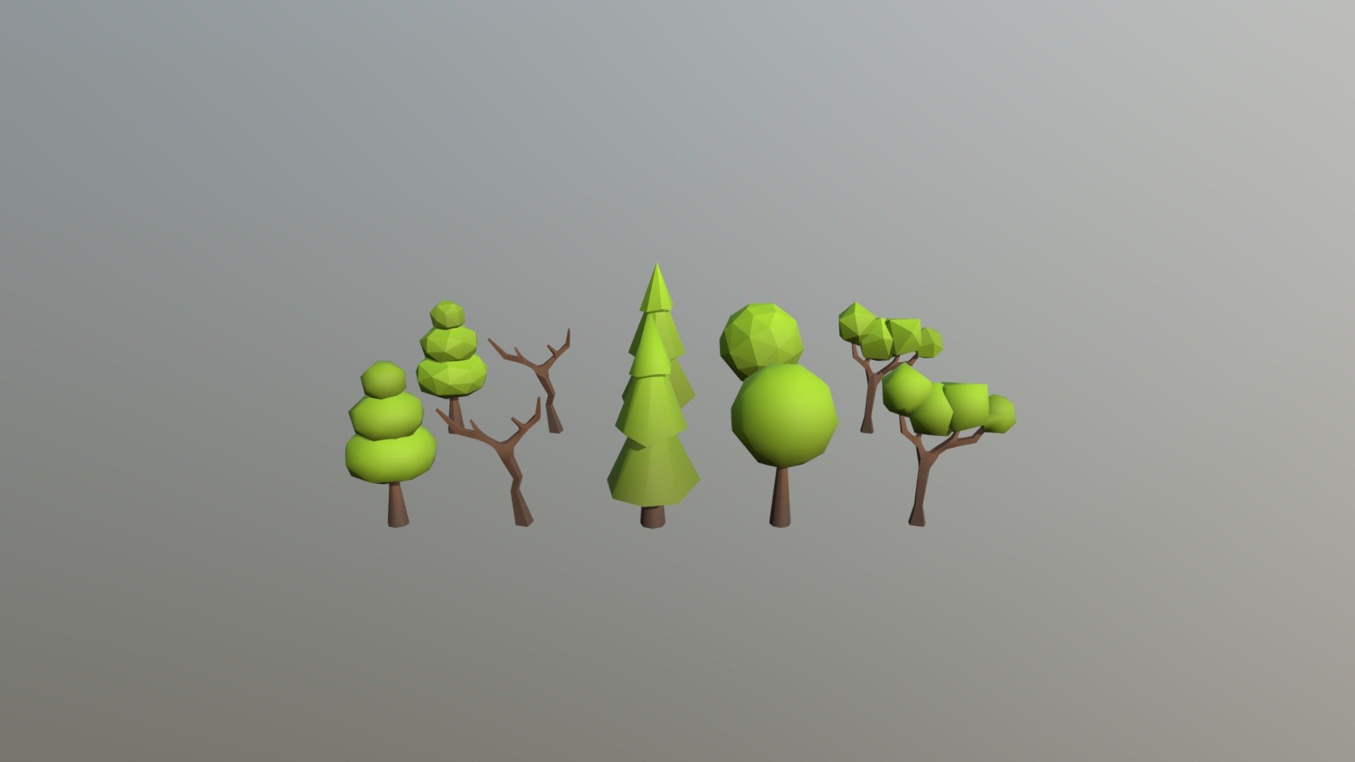 Low-Poly Trees - 3D model by A111221080 [5424b76] - Sketchfab