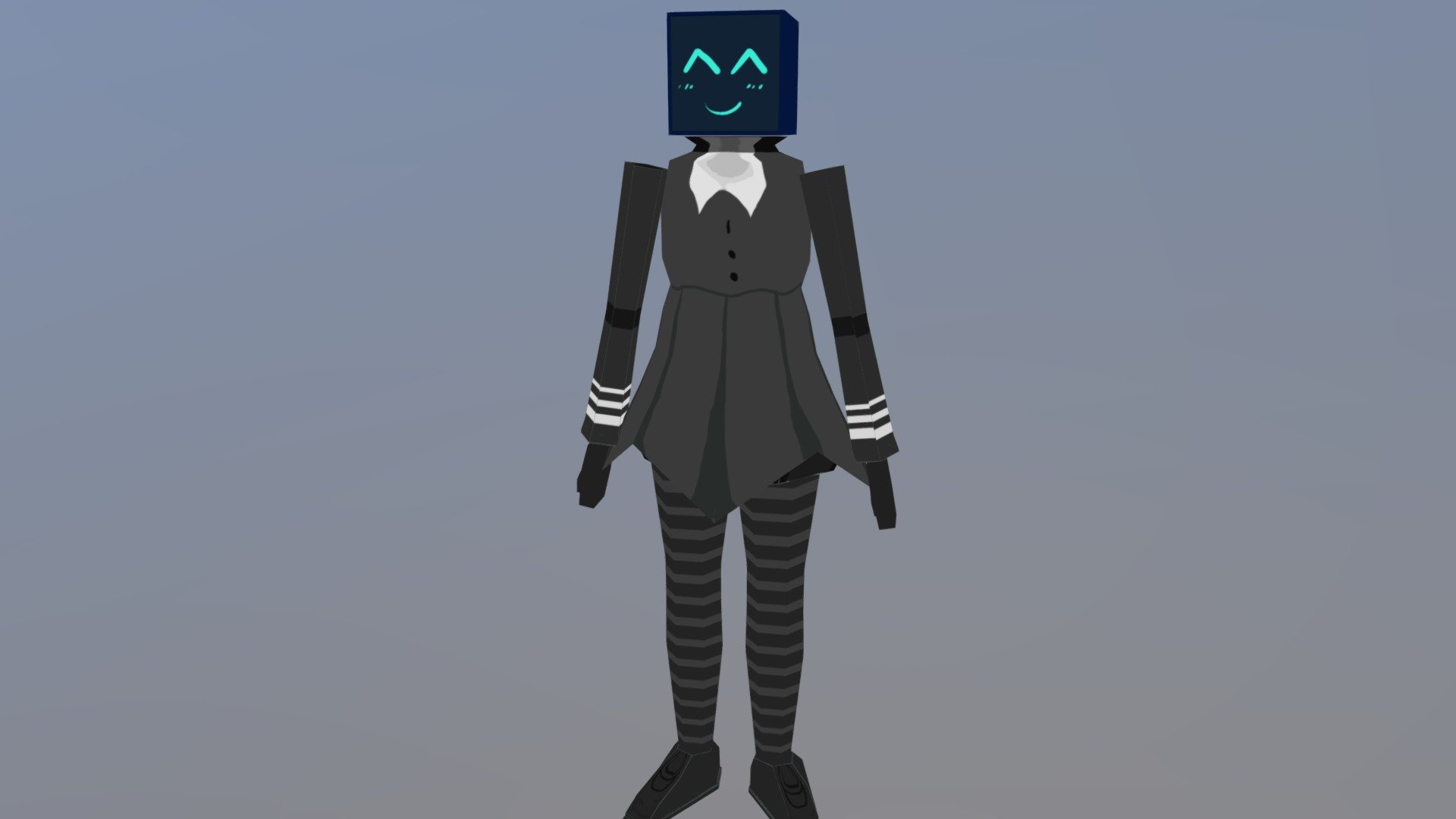 Robot-CubeHead girl - 3D model by FDBarroso [5426bd2] - Sketchfab