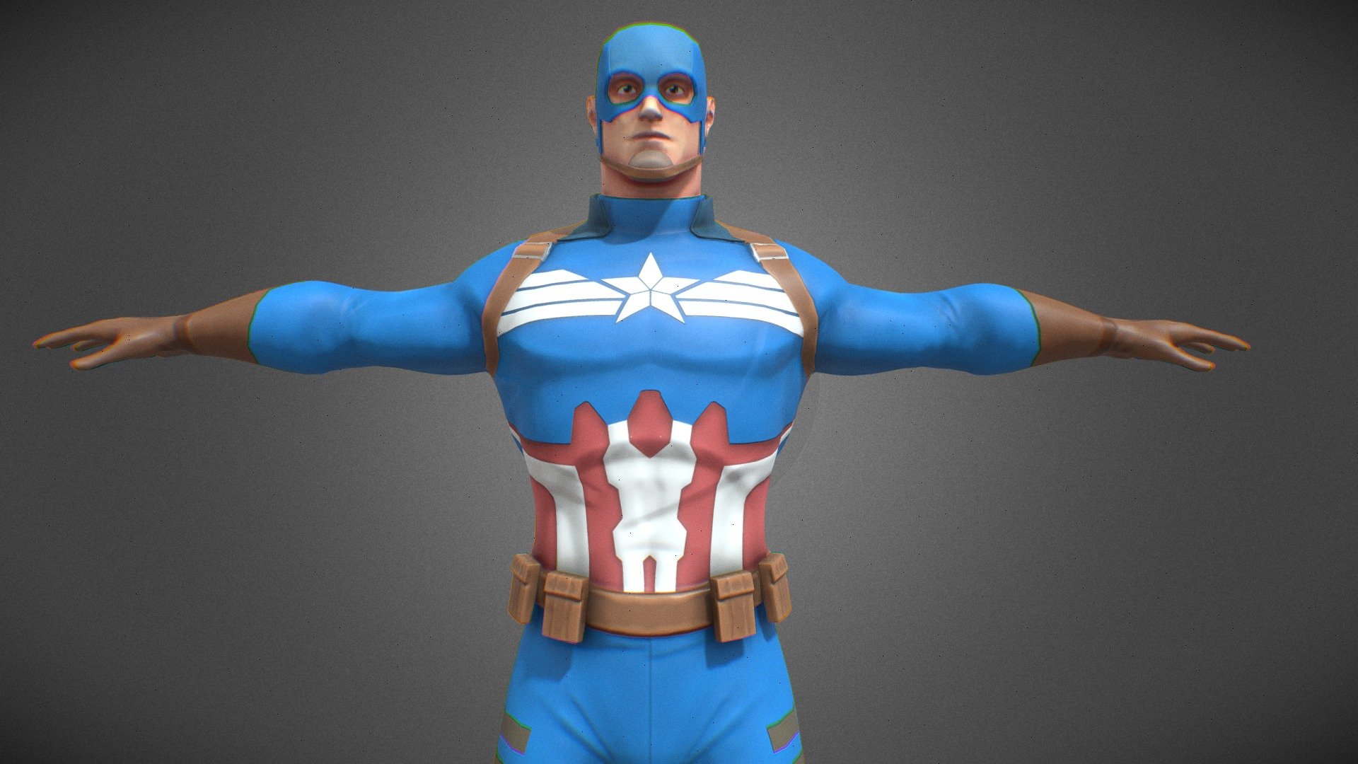 Captain America Game Ready - Buy Royalty Free 3D model by MetalMan3D ...