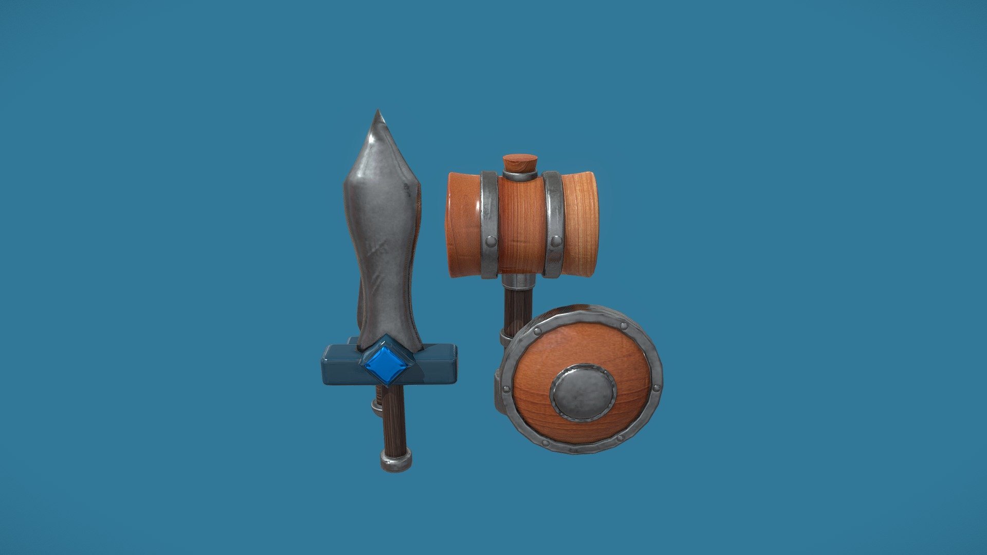 Weapons Variety - Uv's & Textured - 3D model by Theimer [5427ffe ...