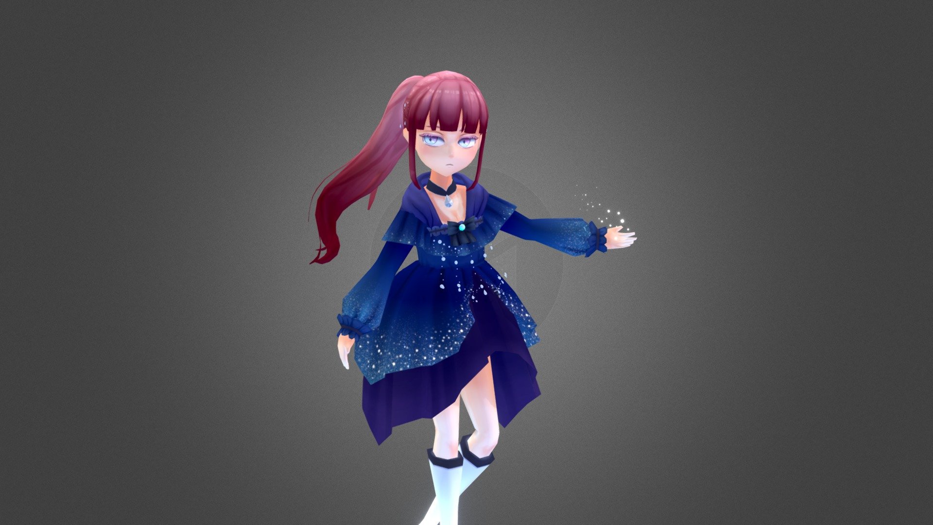 Anime girl - 3D model by vtxm [542b3fb] - Sketchfab