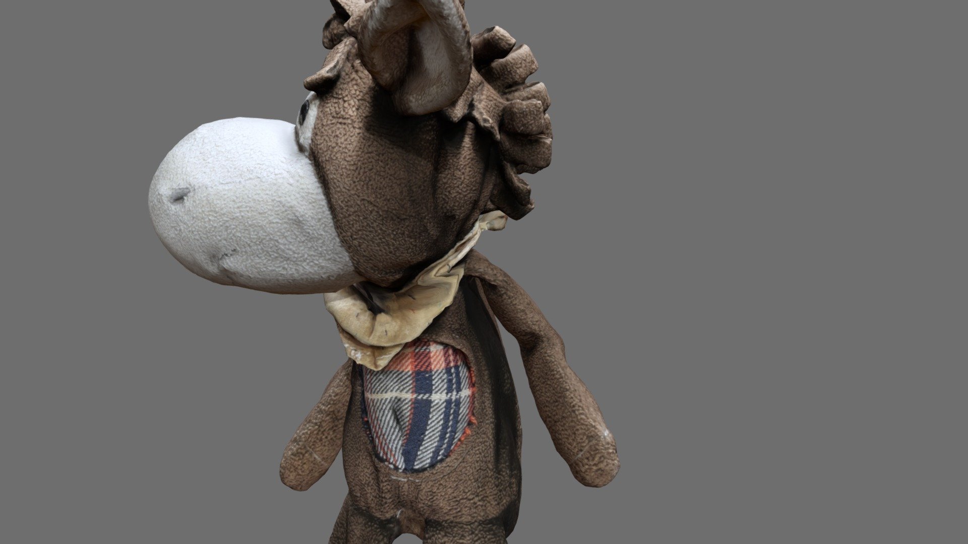 Photoscanned Donkey Cuddle Toy nammed Maggi - 3D model by ...