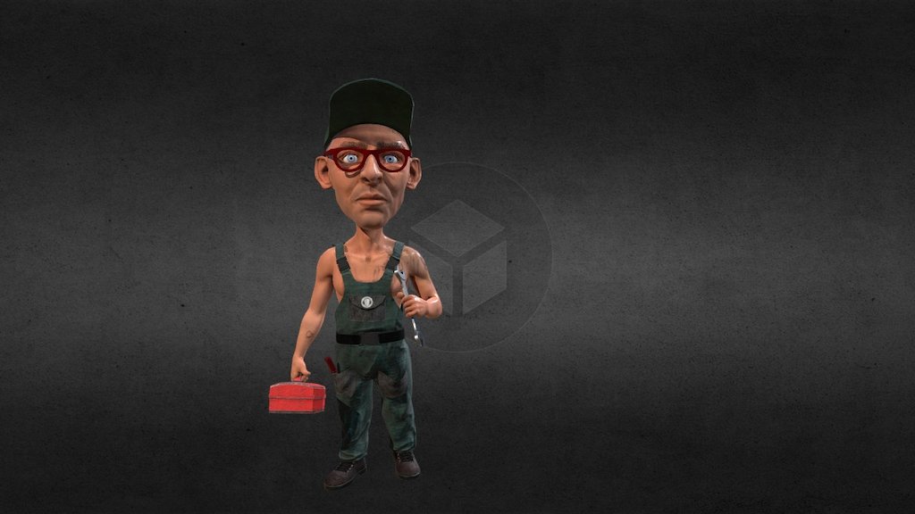 Mechanic worker - 3D model by tolnaydavid [542f223] - Sketchfab