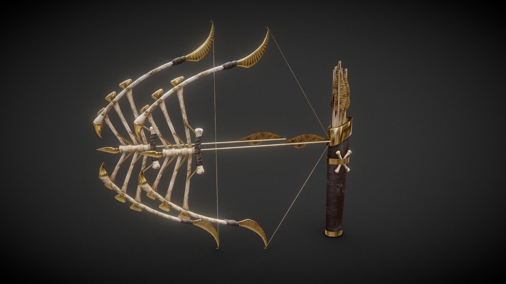 Bone Bow - Download Free 3D model by Celestia Studio (@CelestiaStudio ...