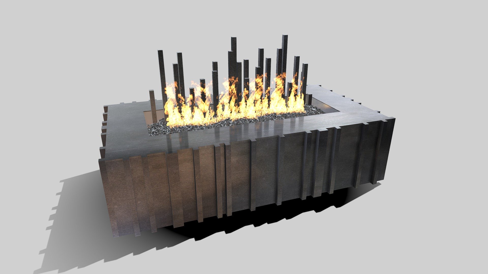 Towering Fire Pit Table - 3D model by Modofire (@grafeety) [54355df ...
