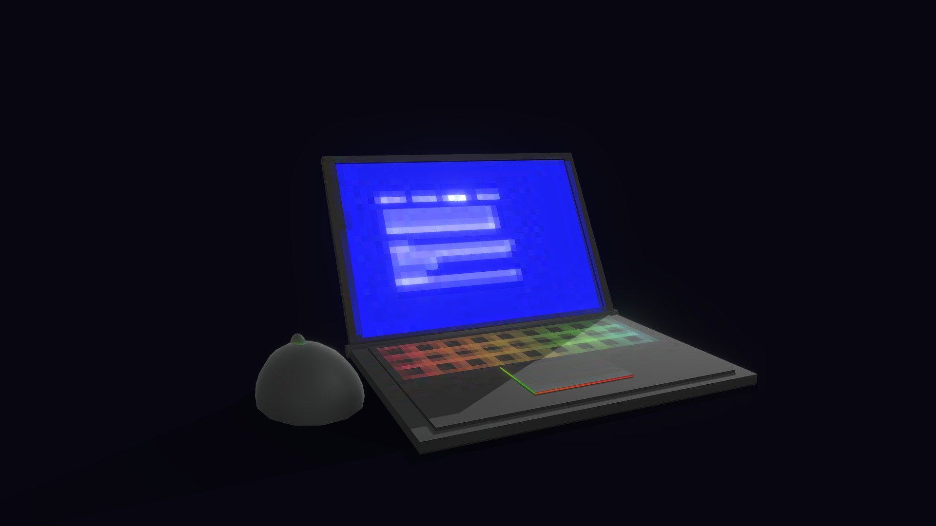 Laptop with Mouse - 3D model by red_dye40 (@zer023) [5437a8f] - Sketchfab