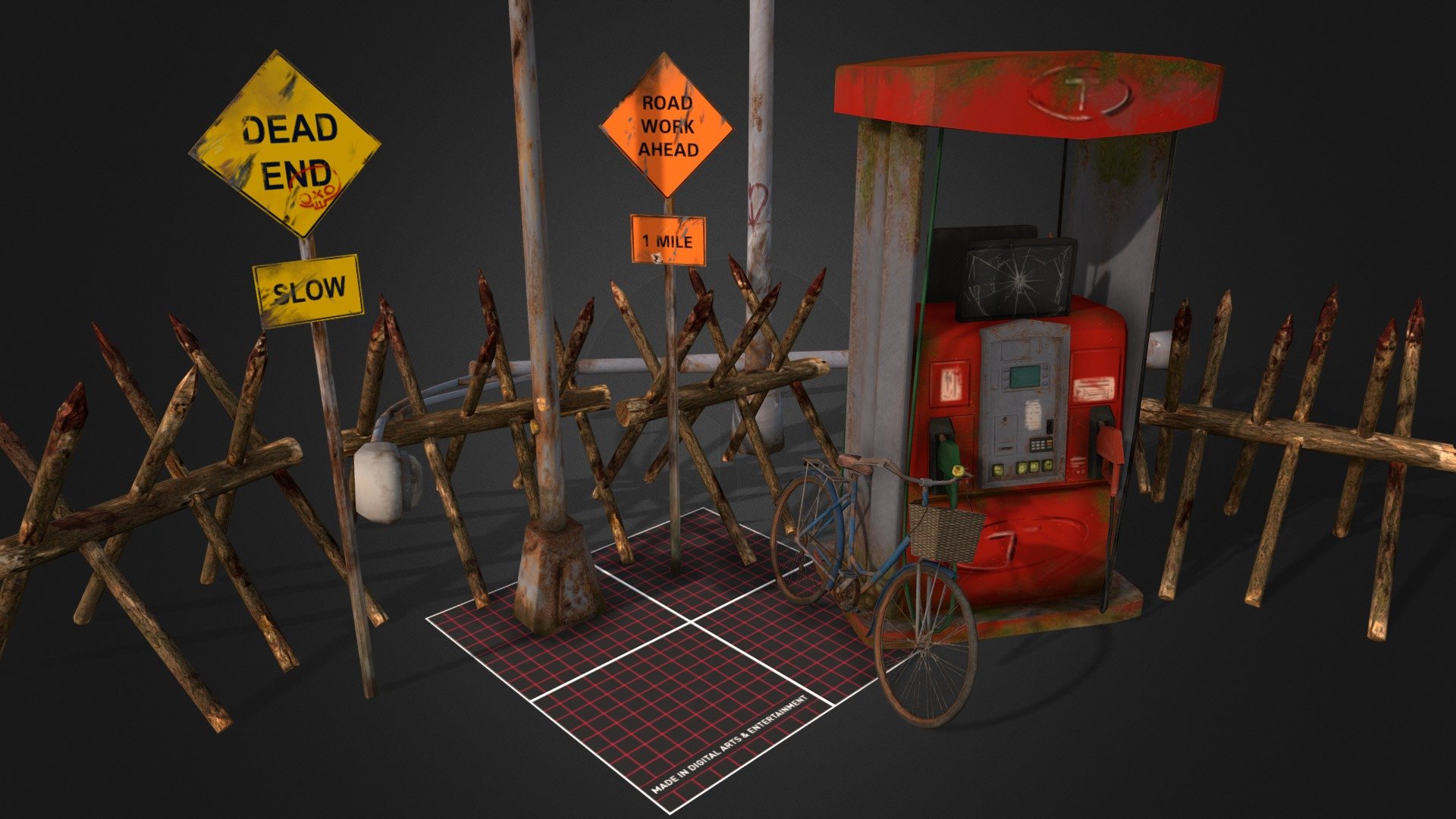 1DAE03 Zombie Apocalypse Props | Q-Week - 3D model by Carolin Aust ...
