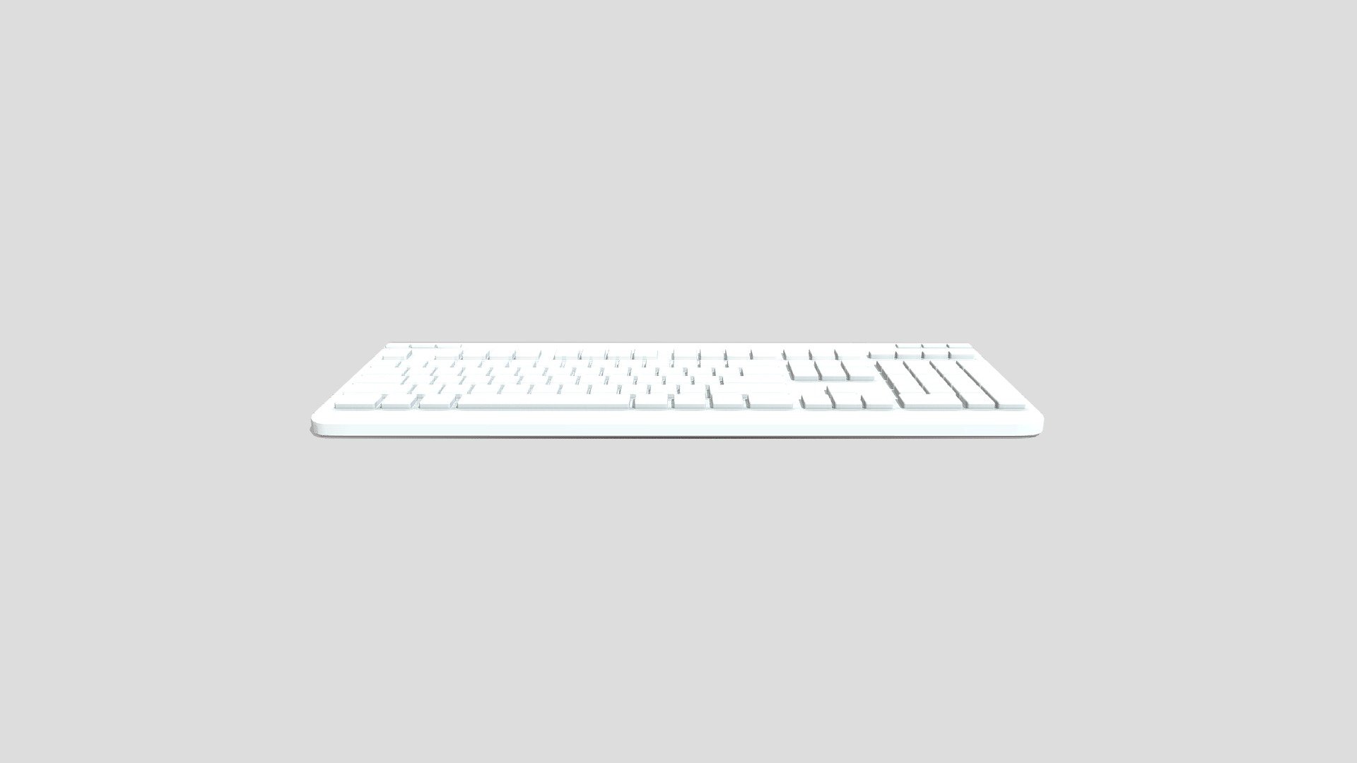 White Keyboard - 3D model by g2vmodelado [543ed52] - Sketchfab