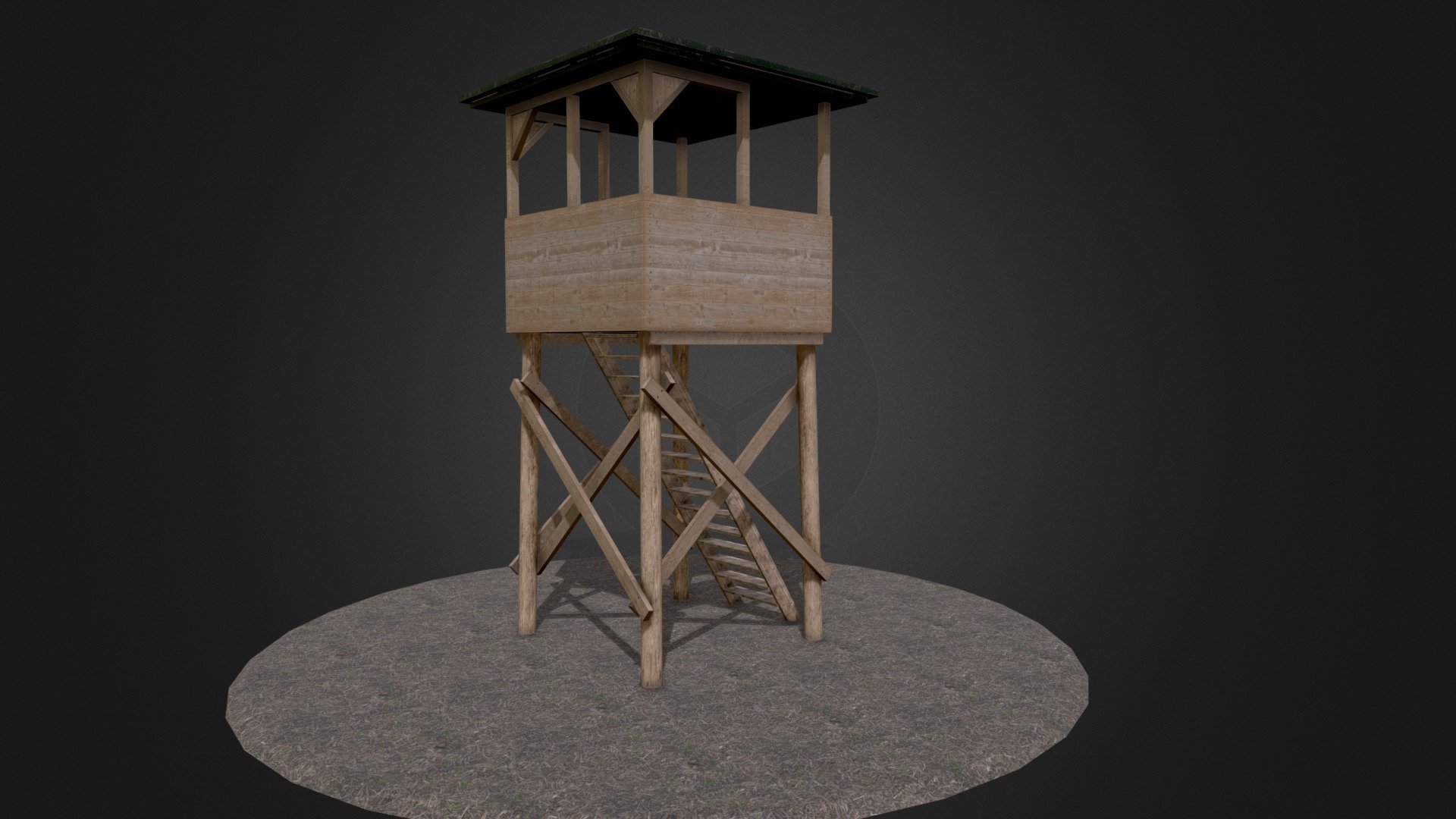 World War 2 Camp Guard Tower - 3D model by CurvePointStudios [5440017 ...