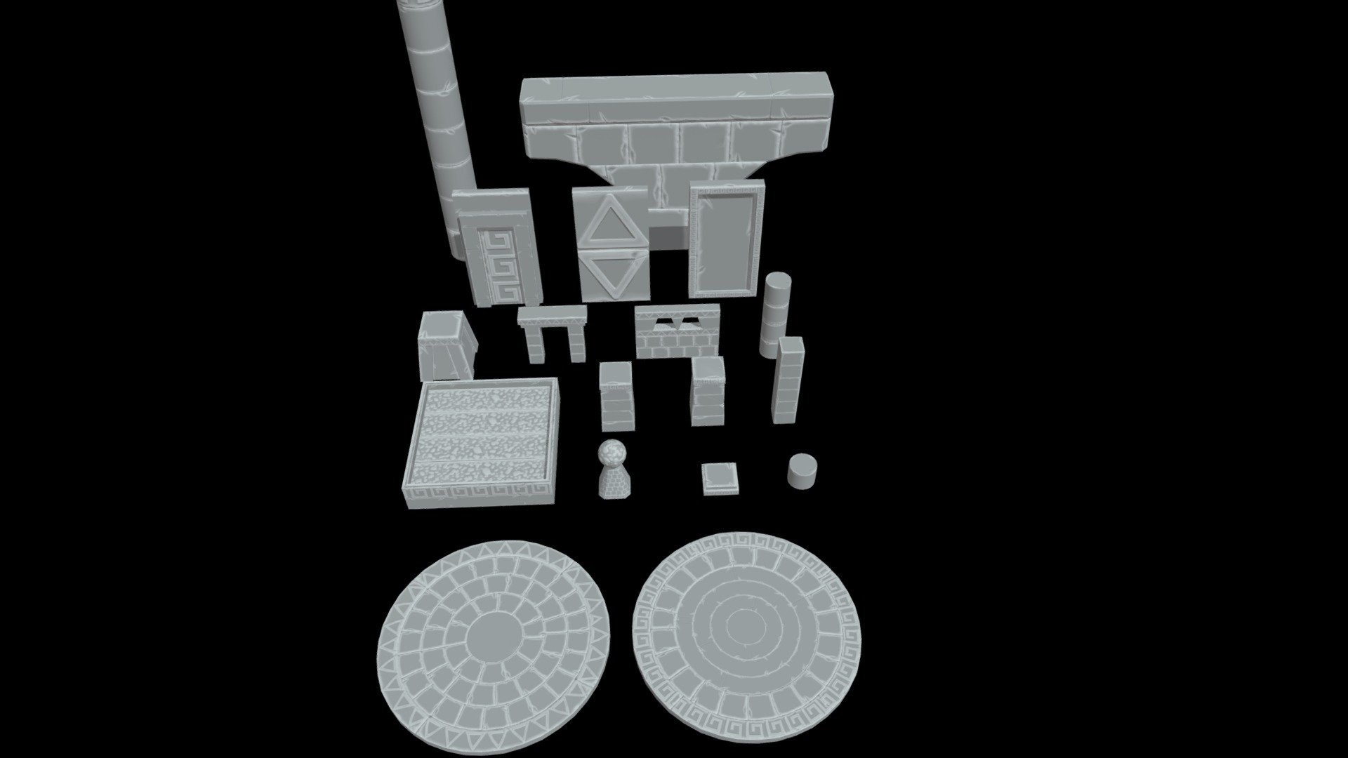 Aztec Trim-kit Pack - 3D model by MrM0lten [54460a0] - Sketchfab