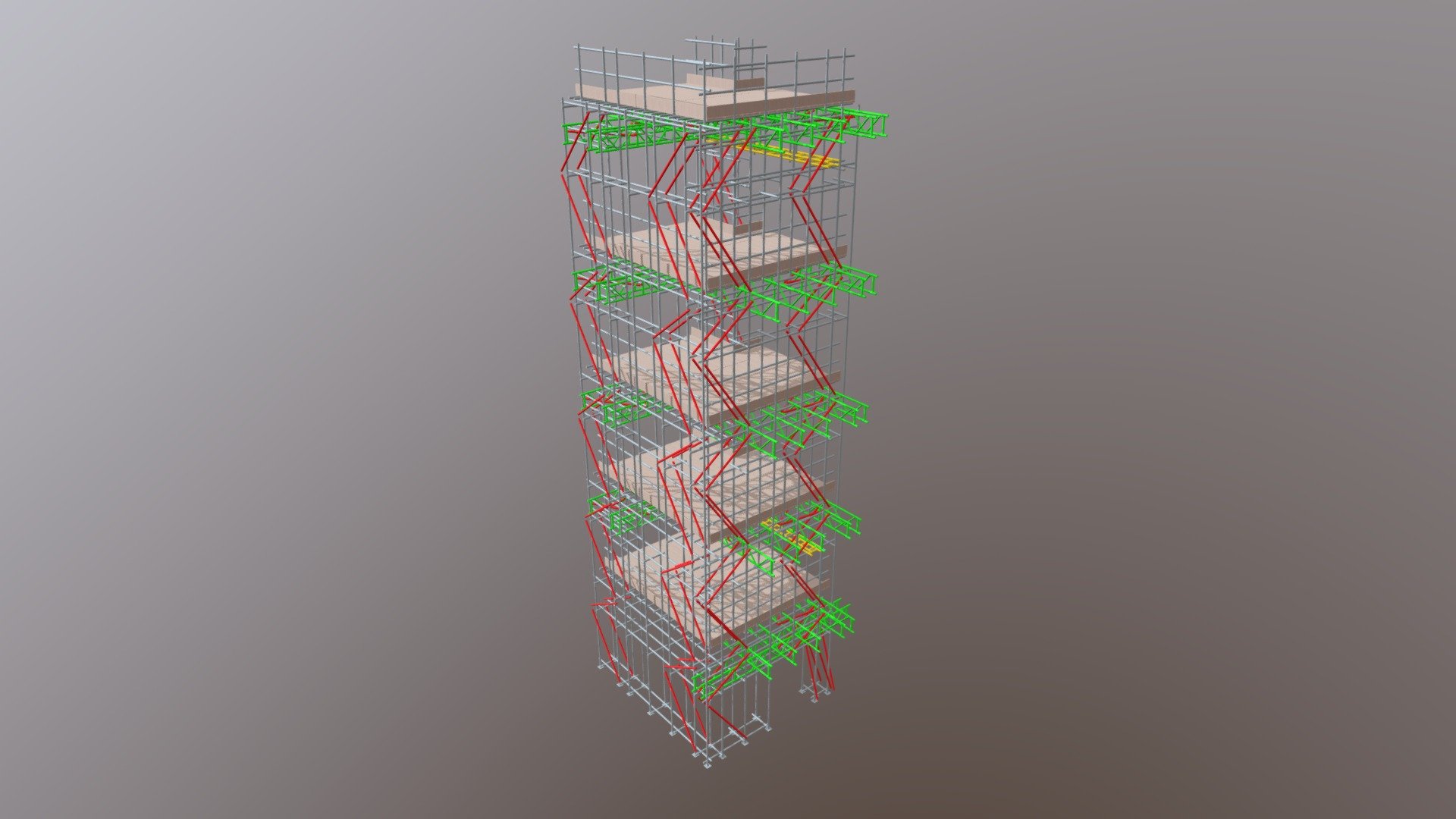 Heavy duty hoist runoff to existing structure - 3D model by Node ...