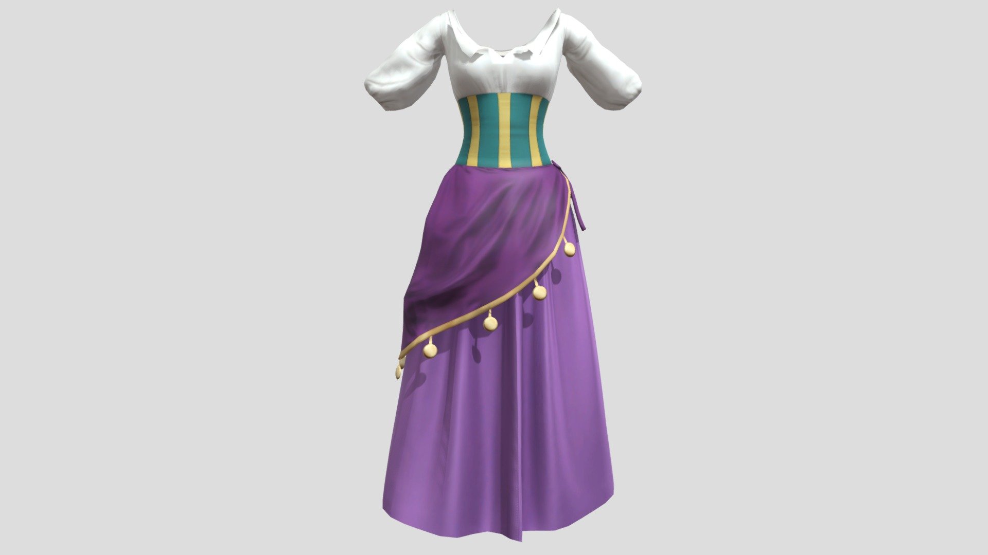 Princess Esmeralda Clothes - Download Free 3D model by Princess Gowns ...