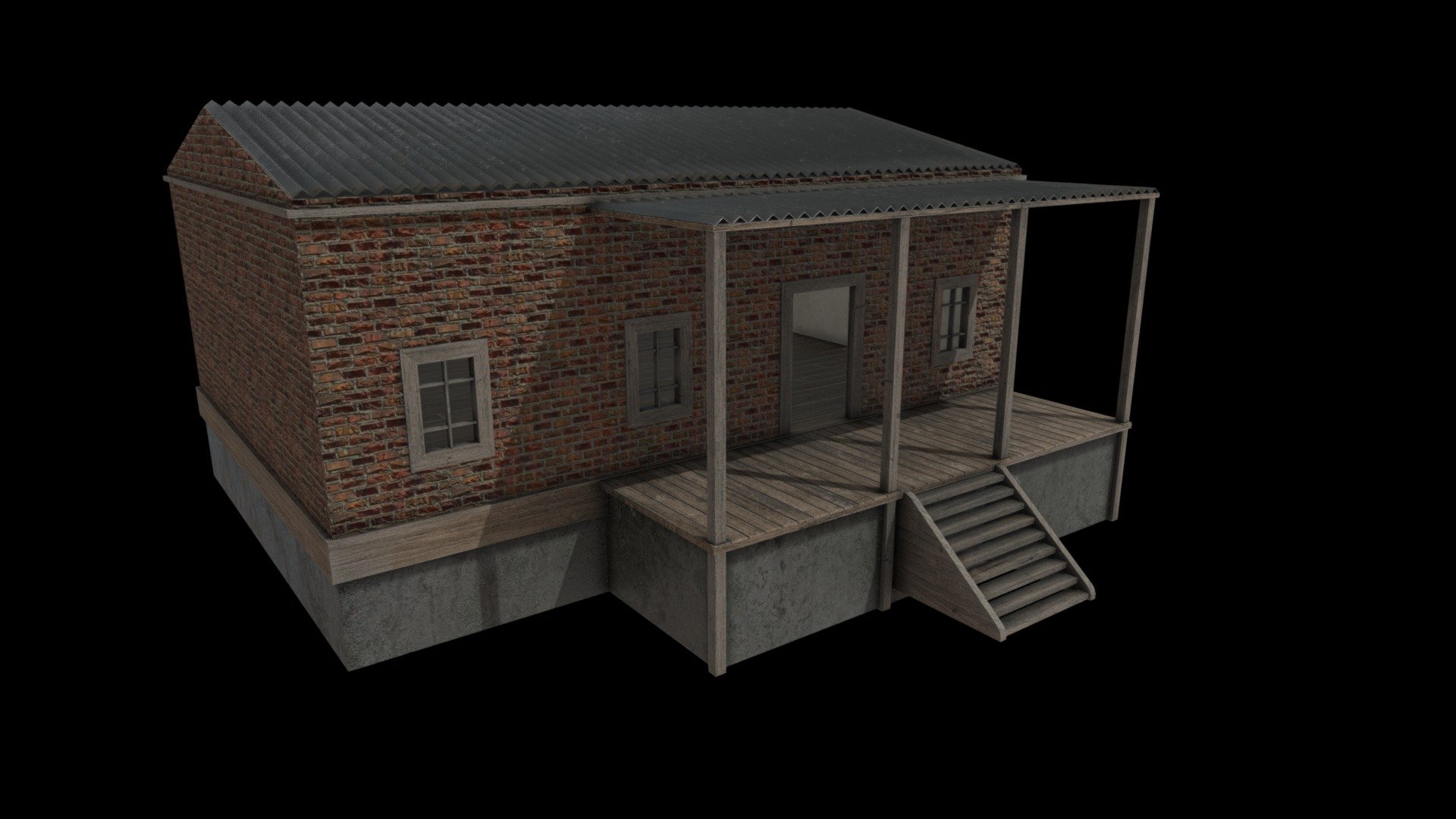 Small Brick House - Download Free 3D model by Draad6204 [544bb04 ...