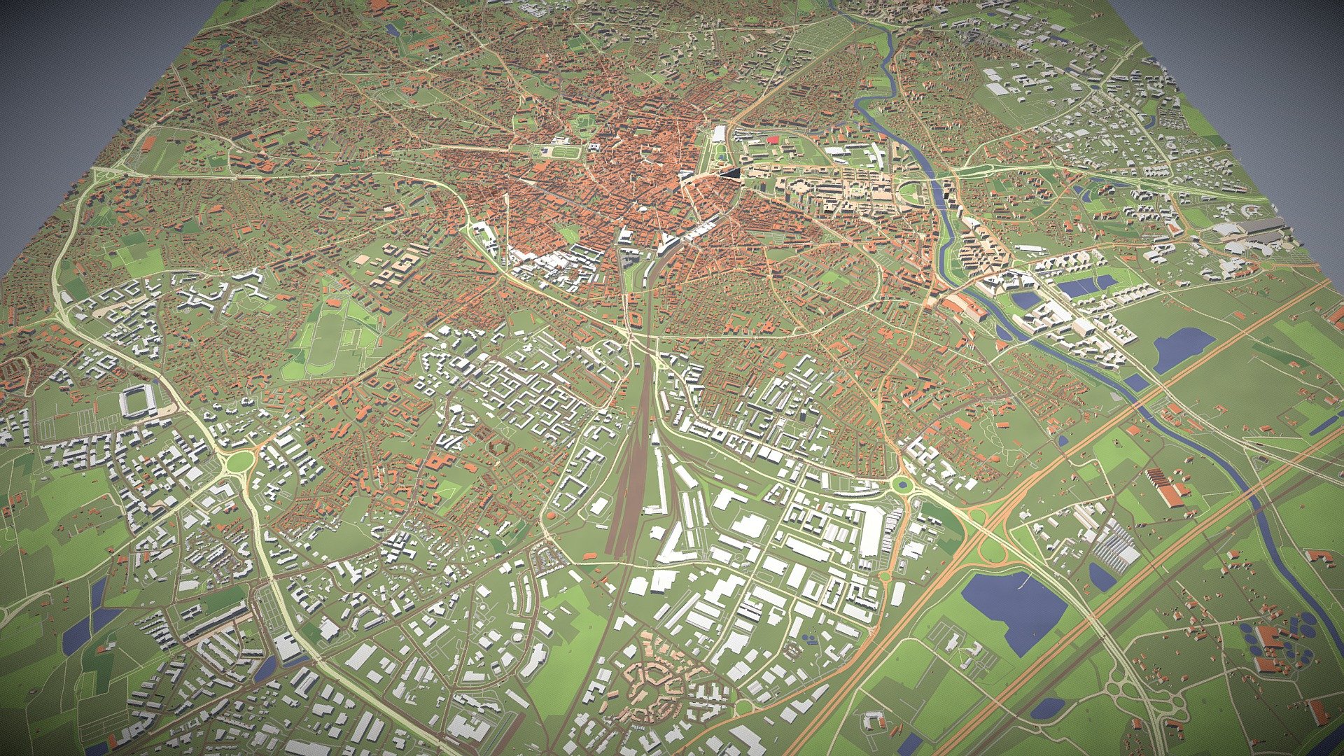 Montpellier France - city and urban - Buy Royalty Free 3D model by ...