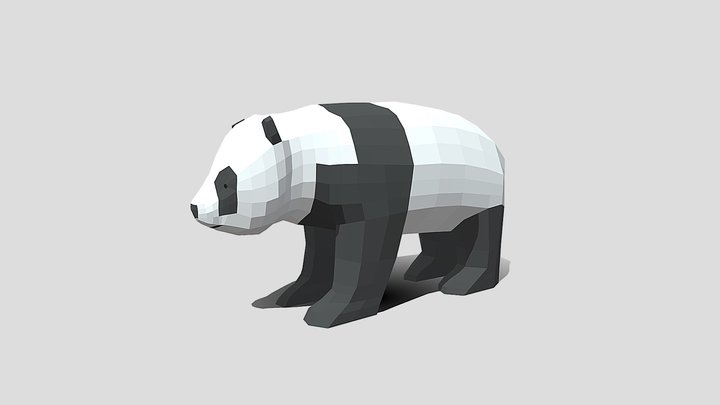 Low-poly-panda 3D models - Sketchfab