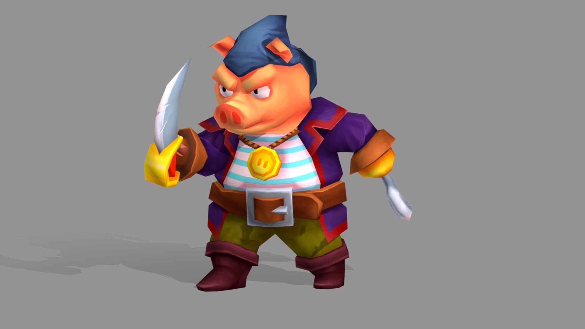 Pig pirate - 3D model by Lexo3000 [544e541] - Sketchfab