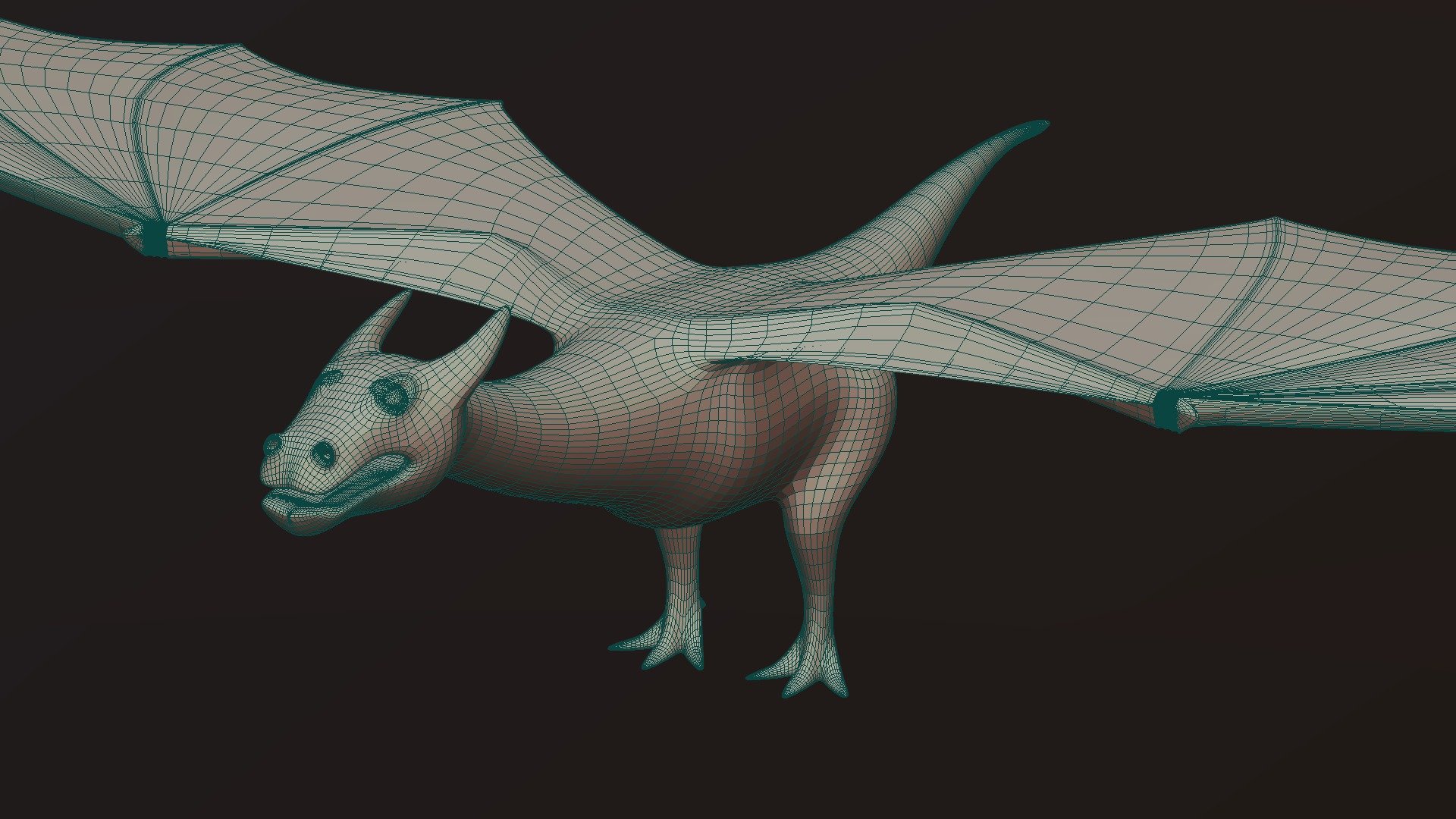 Low-Poly Dragon v2 - 3D model by kegepet [545166c] - Sketchfab