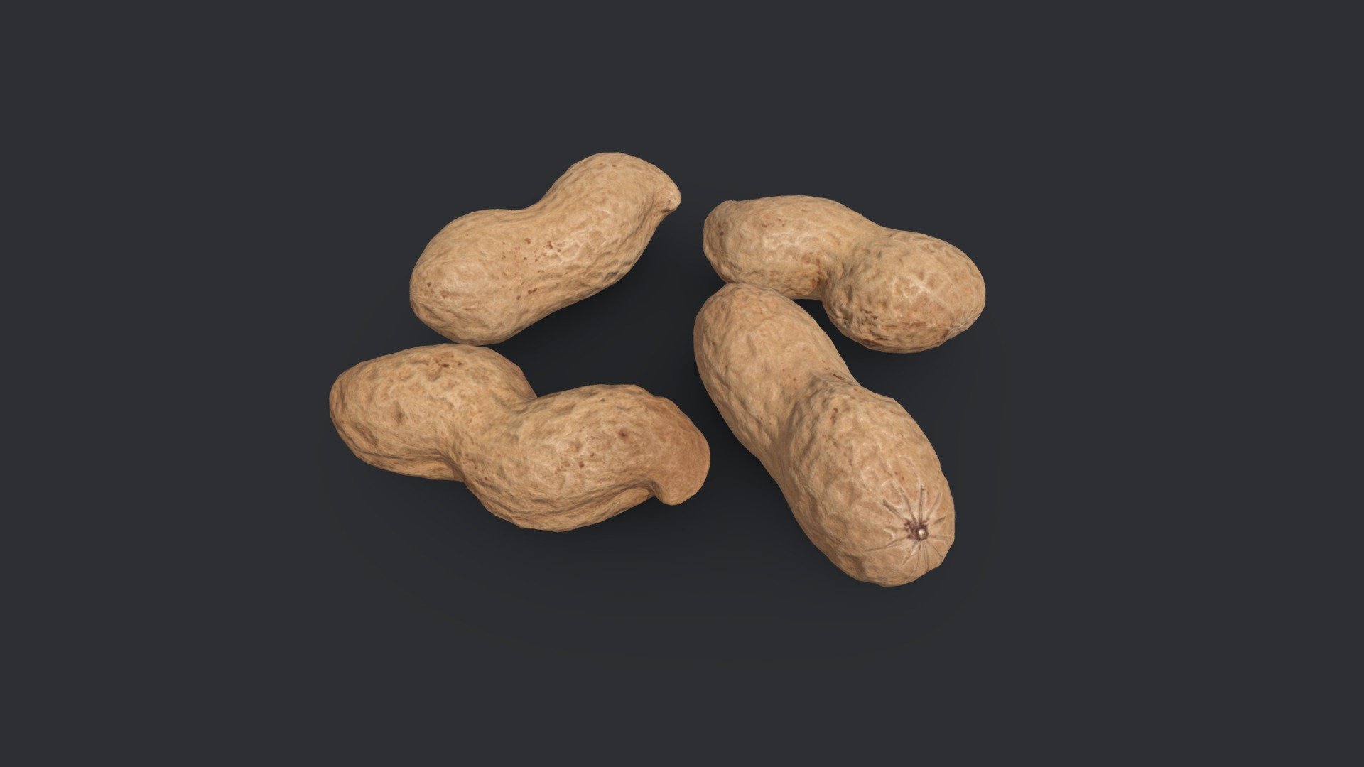 Peanuts Unshelled Double Pod - Buy Royalty Free 3D model by James West ...