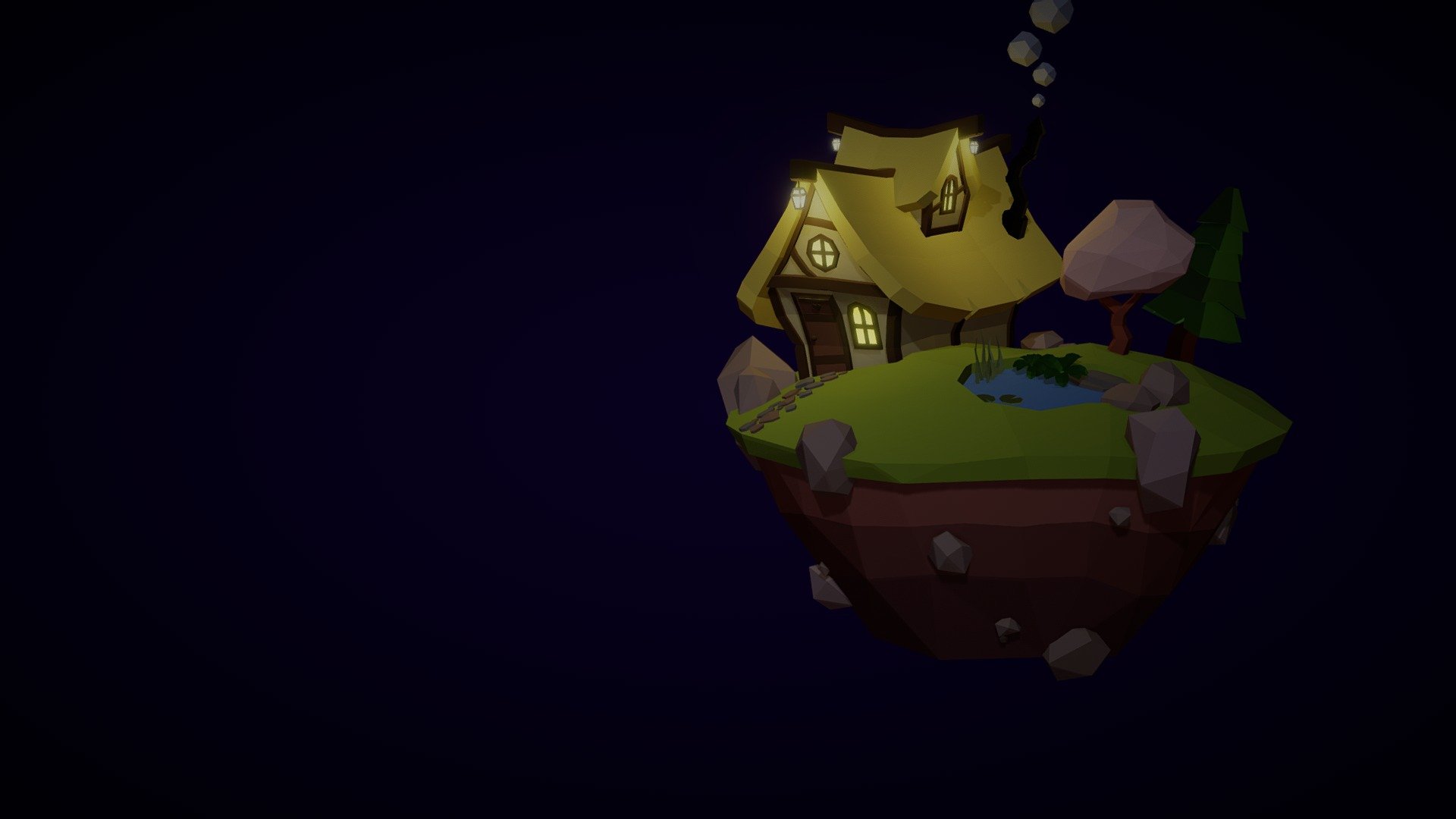 Low Poly Sunset Island - 3D model by Stylized Art (@stylizedart ...