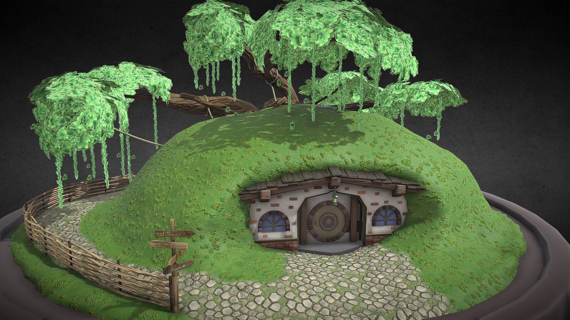 Hobbit home diorama - 3D model by CtrlLight [545861d] - Sketchfab