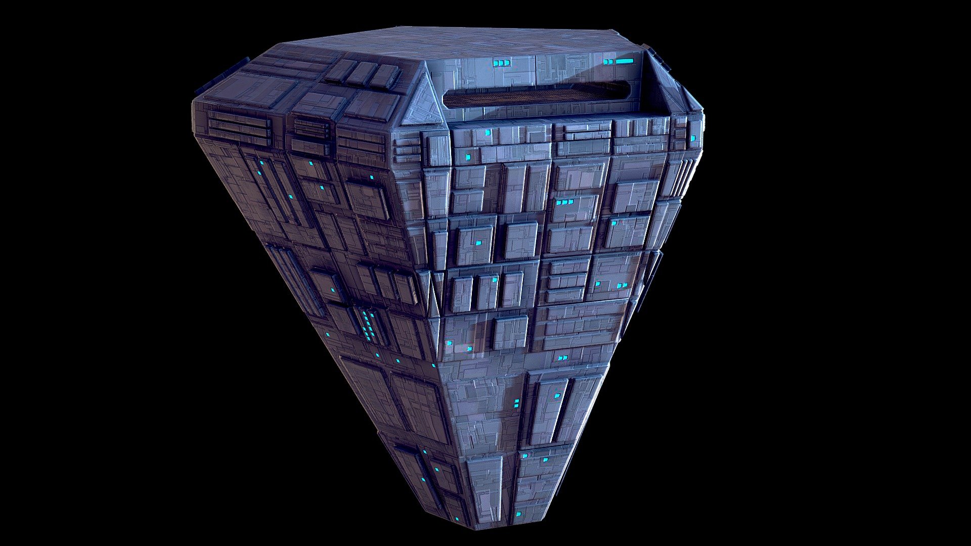 Pentagon Diamond Space Station - Buy Royalty Free 3D model by ...