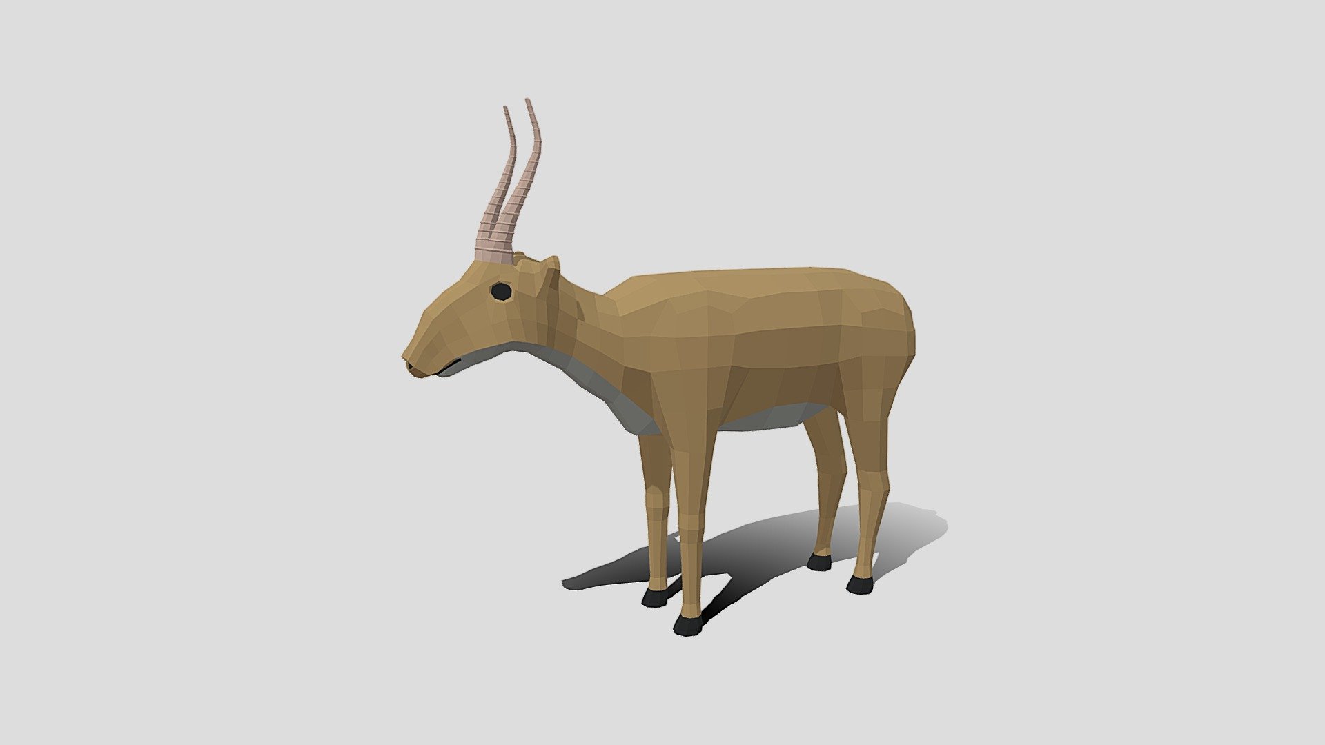 Low Poly Cartoon Saiga Antelope - Buy Royalty Free 3D model by chroma3d ...