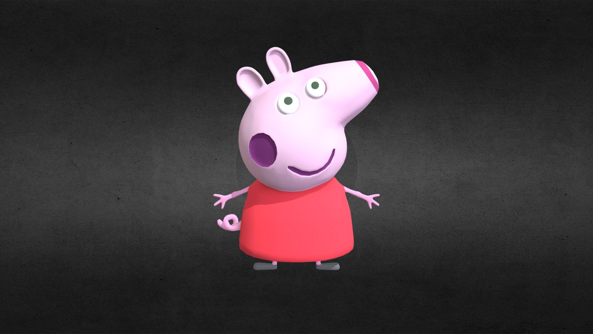 Peppa Pig – 2D Style 3D Character Model - 3D model by Noman Ahmad ...