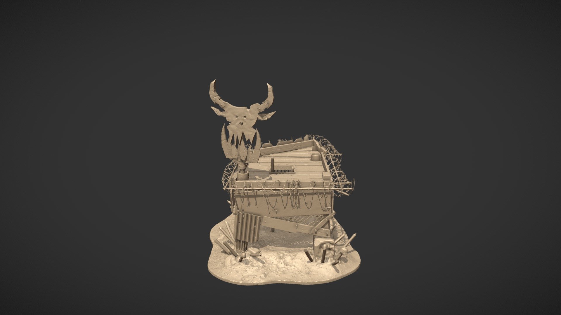 WIP - Waaagh Tower, Decimated. - 3D model by Matt Bey (@mattbey ...