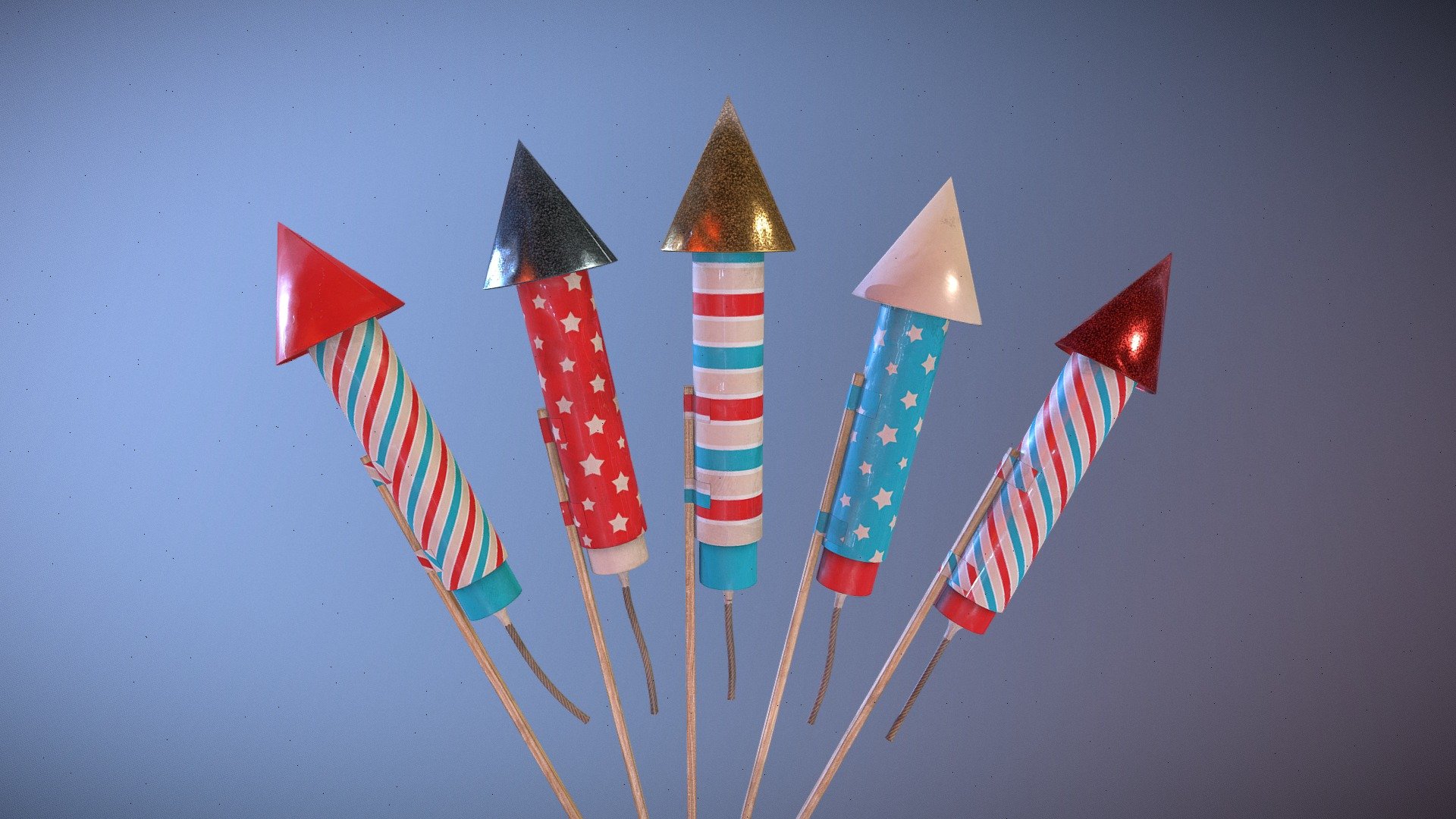 Firework Rockets - Buy Royalty Free 3D model by Karina (@KarynaTrychyk ...