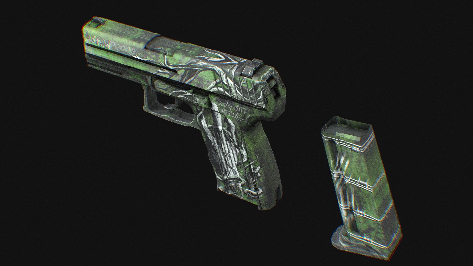THE LAST STAND :: P2000 (Green) - 3D model by Conne (@connn3) [5468eca ...