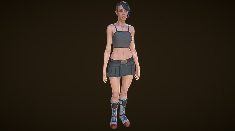 RockerGirl - 3D model by yuno117 [5469bf7] - Sketchfab