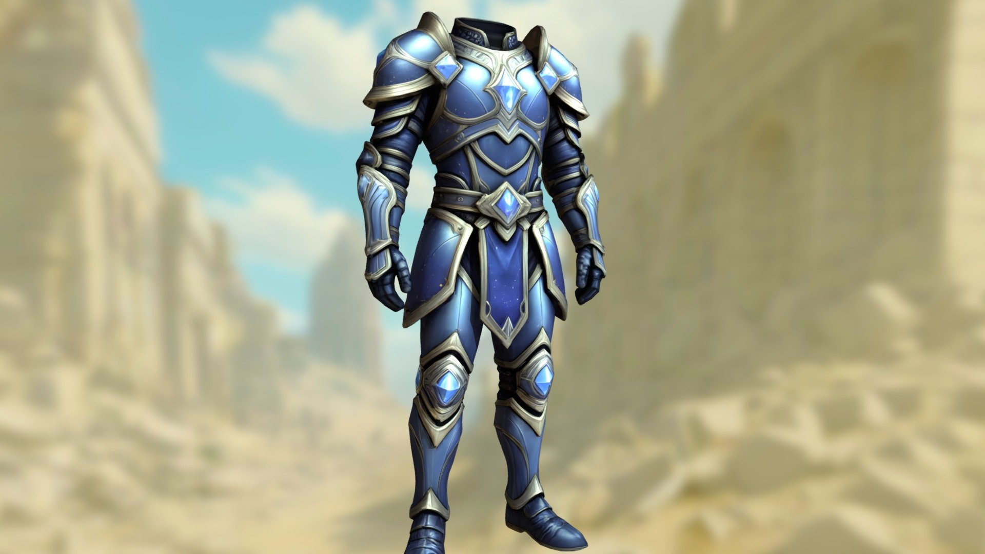 Blue Knight Armor Set - Download Free 3D model by ARTEL_3D [5471c77 ...
