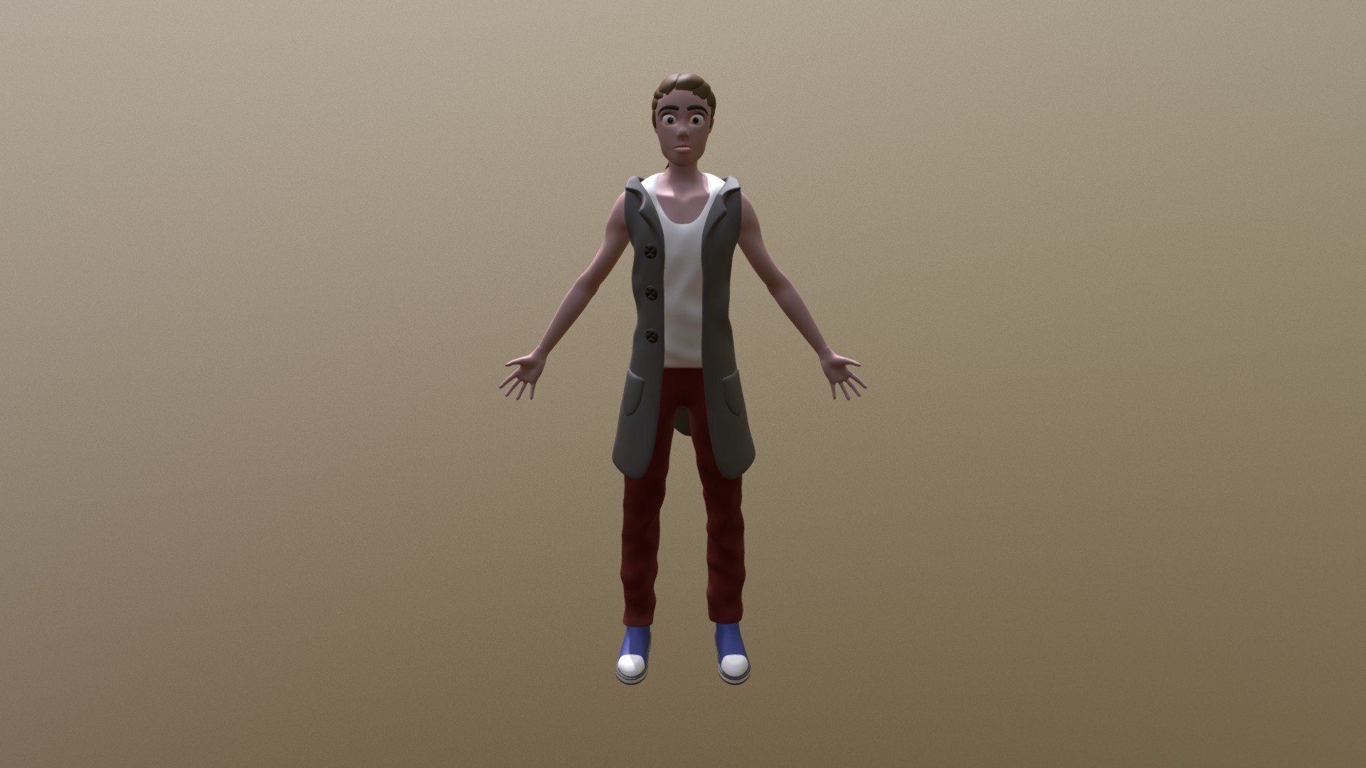 Cartoony Character - 3D model by Esskah [5478b1d] - Sketchfab