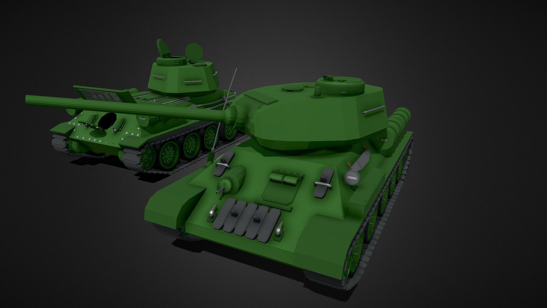 T-34-85 D-5T - 3D model by Ilya (@delovoy_ilyxa) [547bf60] - Sketchfab