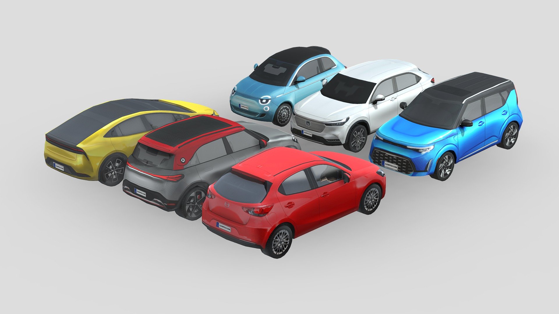 Low-Poly Car Pack 006 - City Cruiser - Buy Royalty Free 3D model by ...