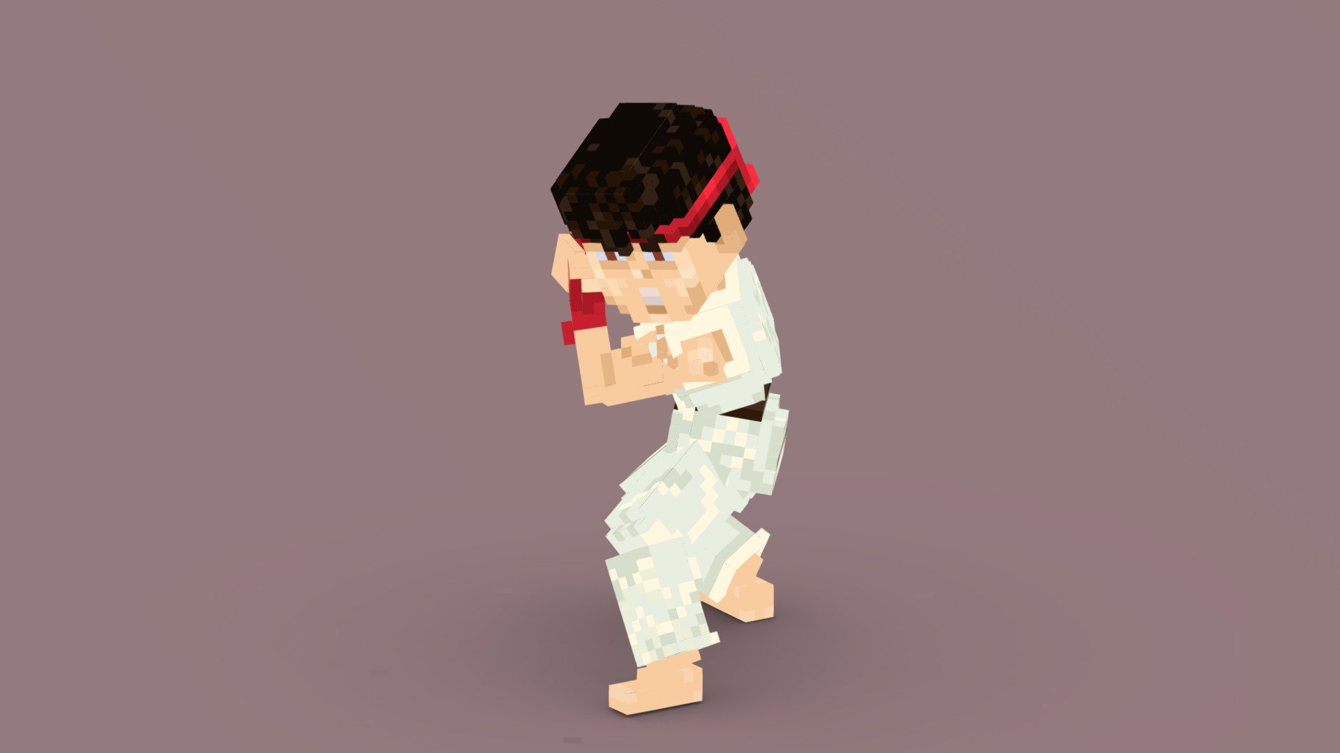 Ryu model voxel - 3D model by P3ricl3s [547f2f1] - Sketchfab