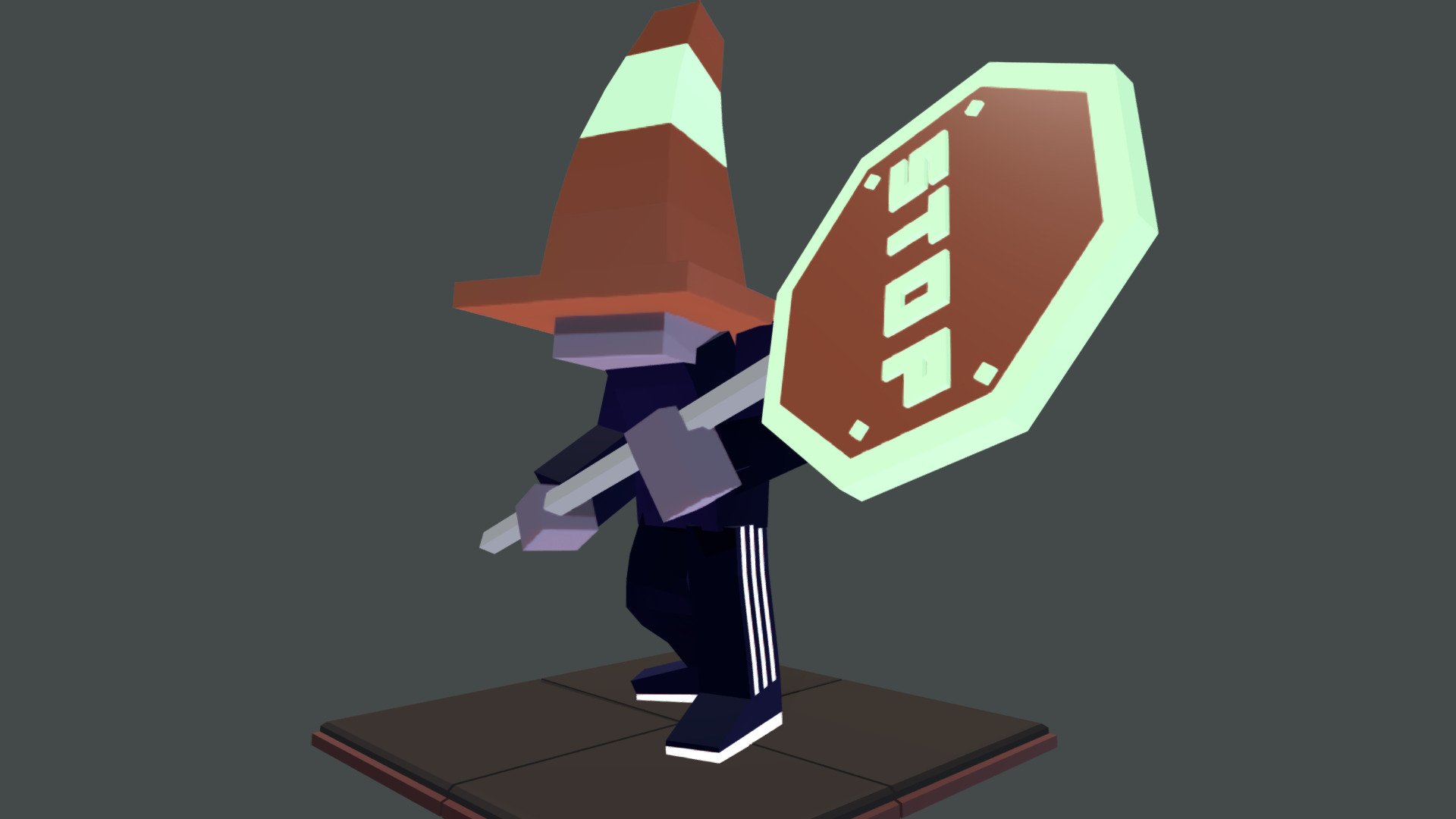 Stop Sign Man - Download Free 3D model by JohnnySix (@therealjohnnysix ...