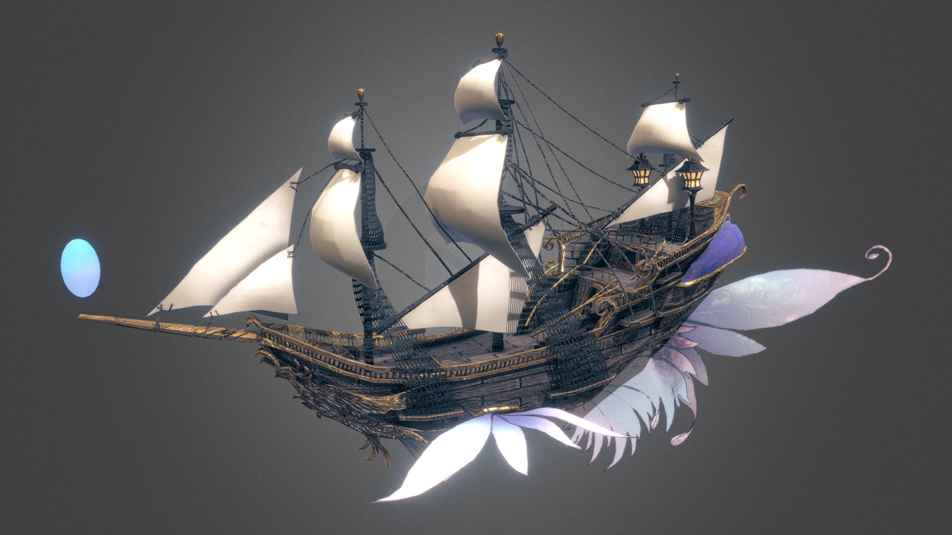 Fairy Sailing Ship - 3D model by Maki (@maki_chan) [5482acb] - Sketchfab