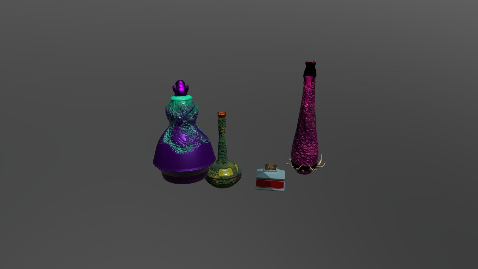 4x Potions - 3D model by iguanasoup [5482e7a] - Sketchfab