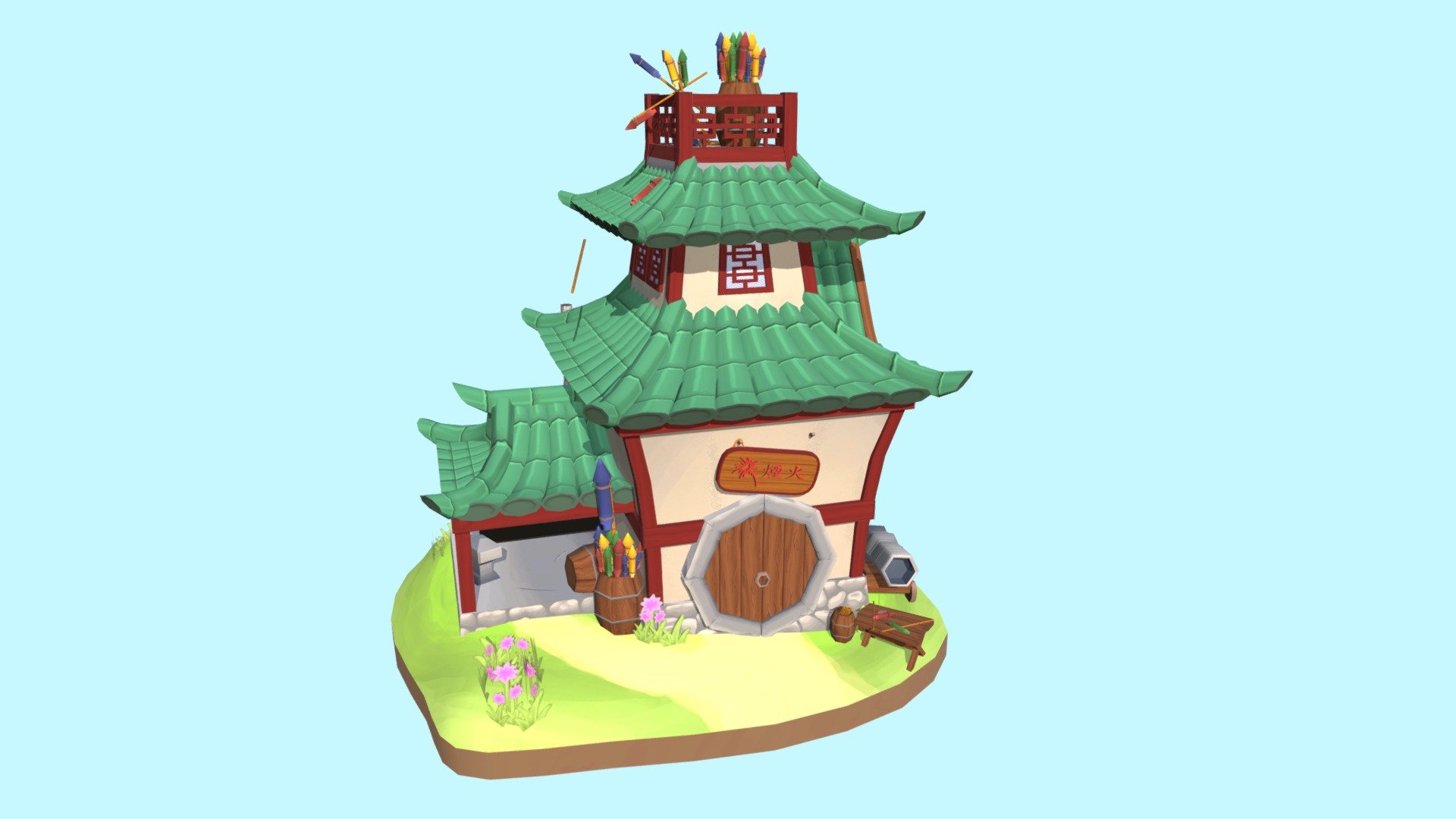 Ancient Chinese Pyro-workshop - 3D model by Andres De Ruyter (@AndresDr ...