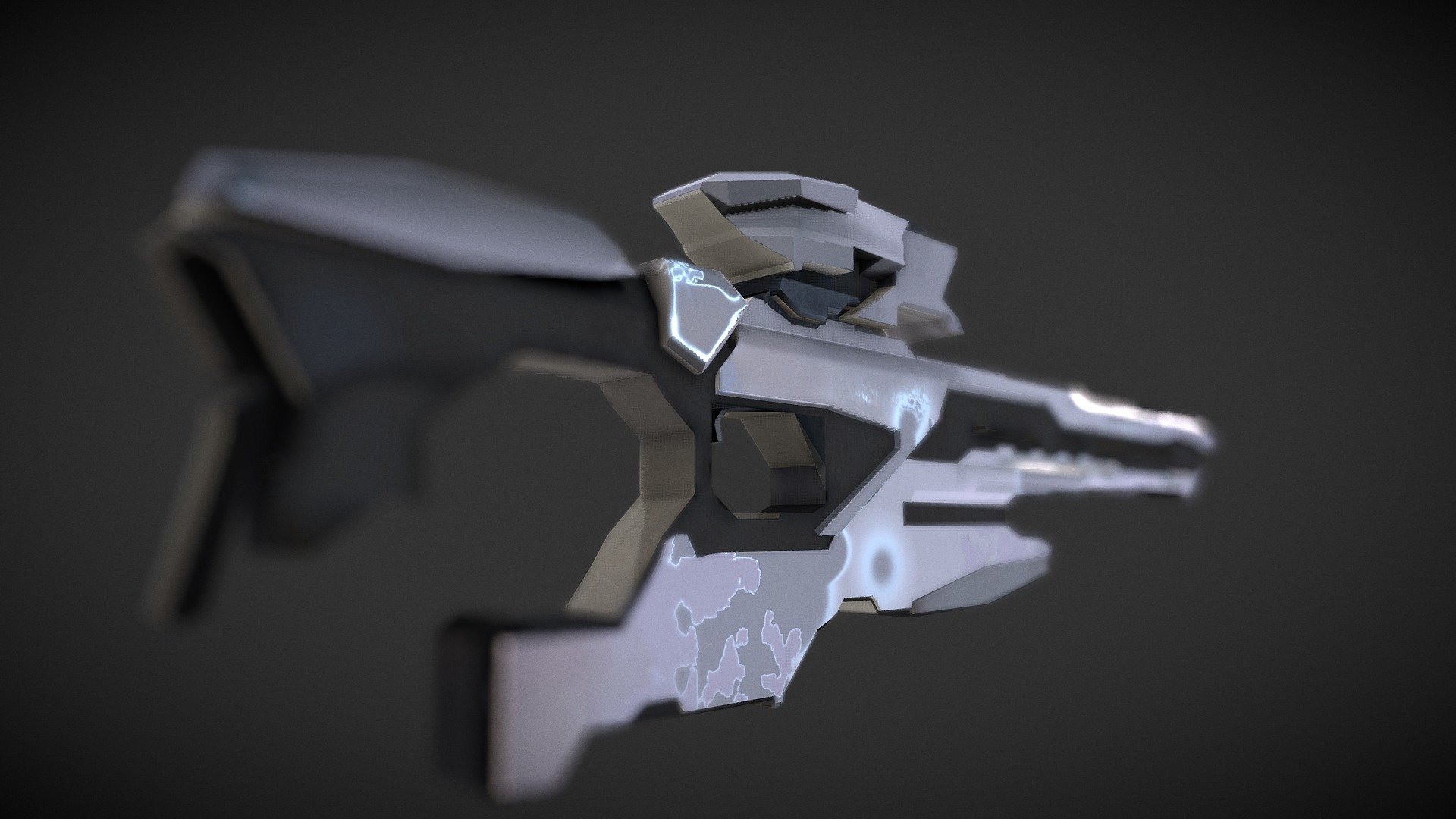 Sci-fi Gun - 3D model by CHA (@cgim) [548405c] - Sketchfab