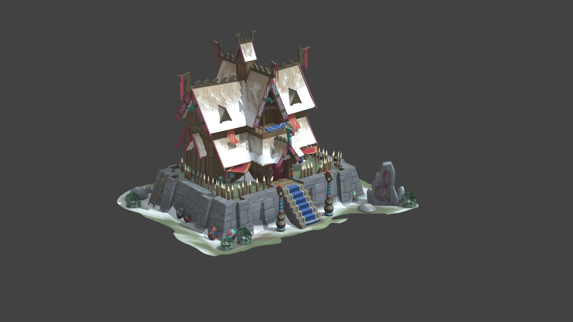 Handpainted Viking House - 3D model by chinchillkins [5486a5d] - Sketchfab