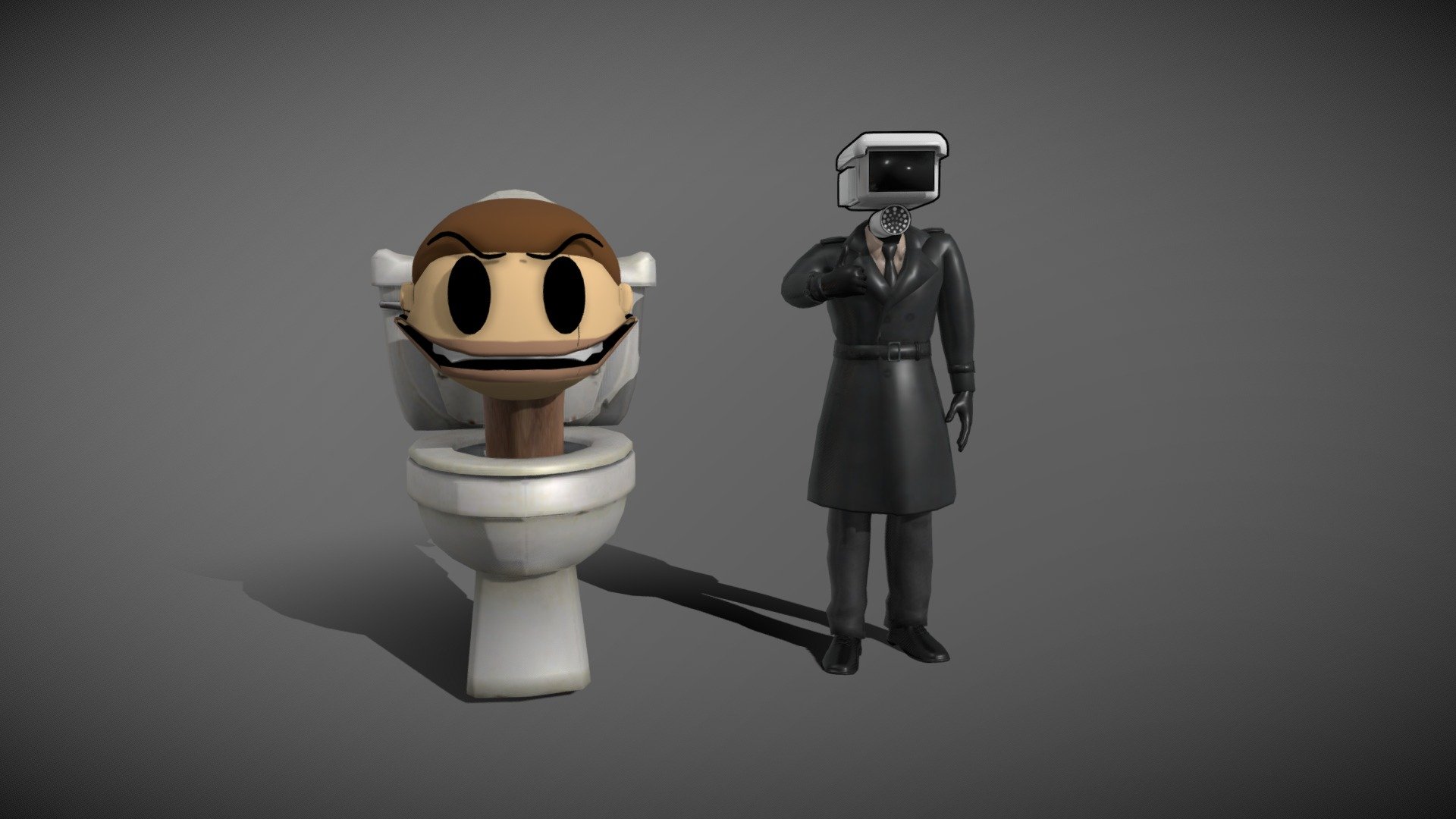 Maxedy Cameraman and Skibidi Toilet - Download Free 3D model by THE ...