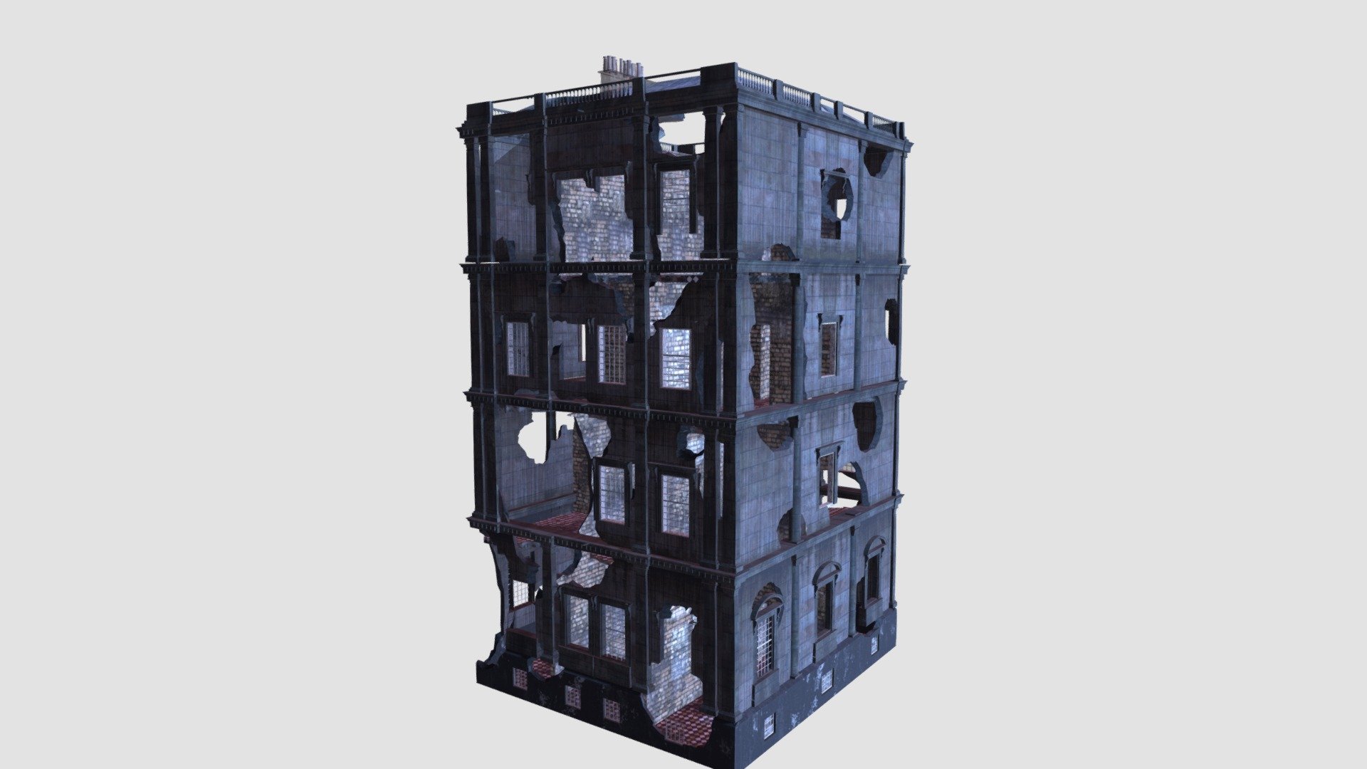 destroyed building - Buy Royalty Free 3D model by Evermotion [5489597 ...