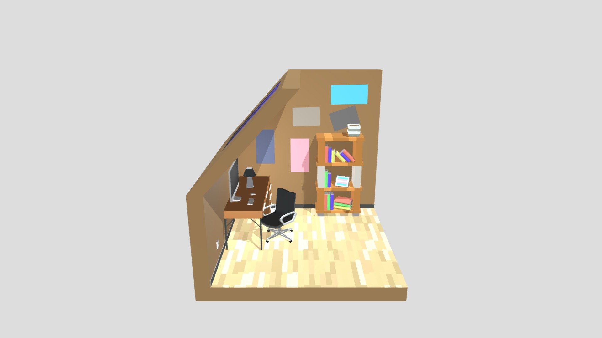 Attic Workspace - 3D model by hawkhaven [54897dd] - Sketchfab