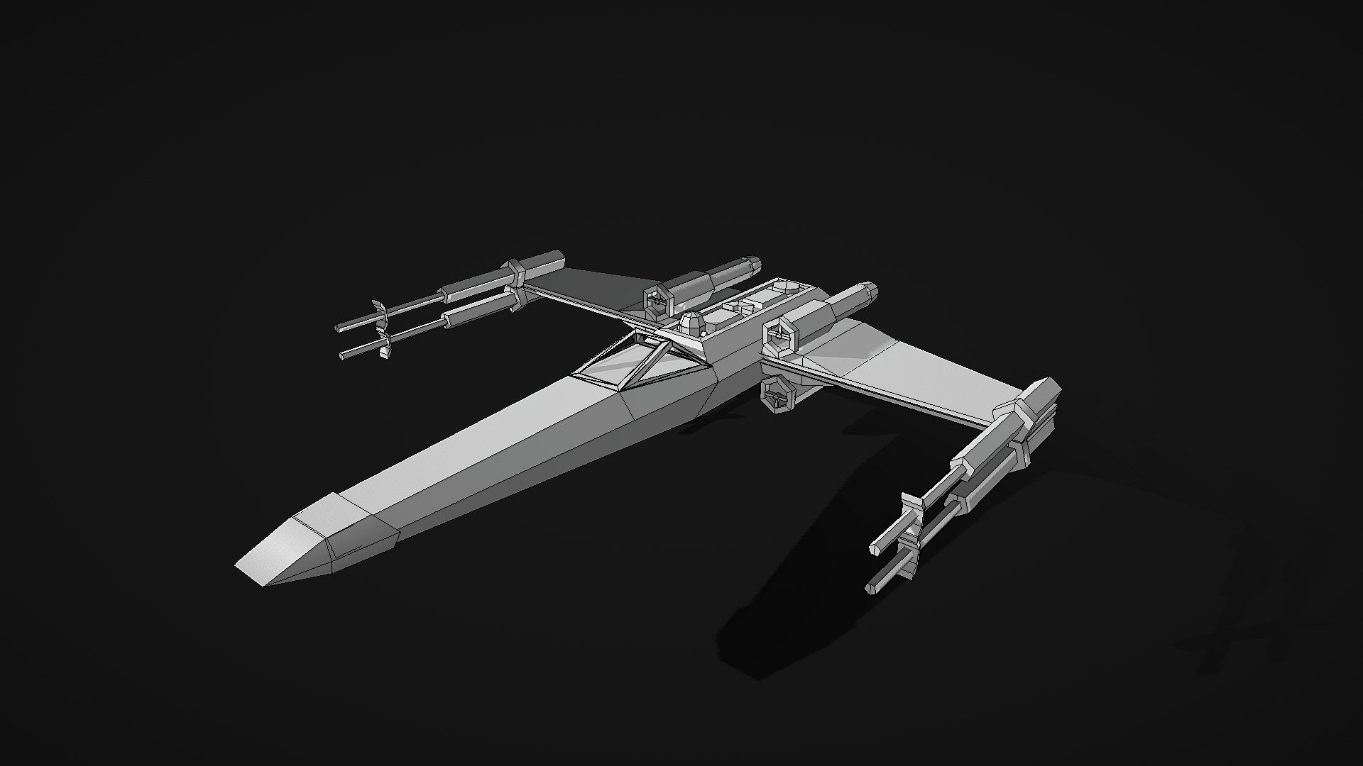 Lowpoly X-Wing - 3D model by Robin St (@robinst) [548b181] - Sketchfab