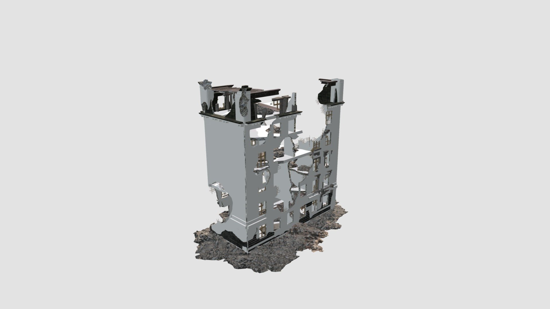 destroyed building - Buy Royalty Free 3D model by Evermotion [548c7e8 ...