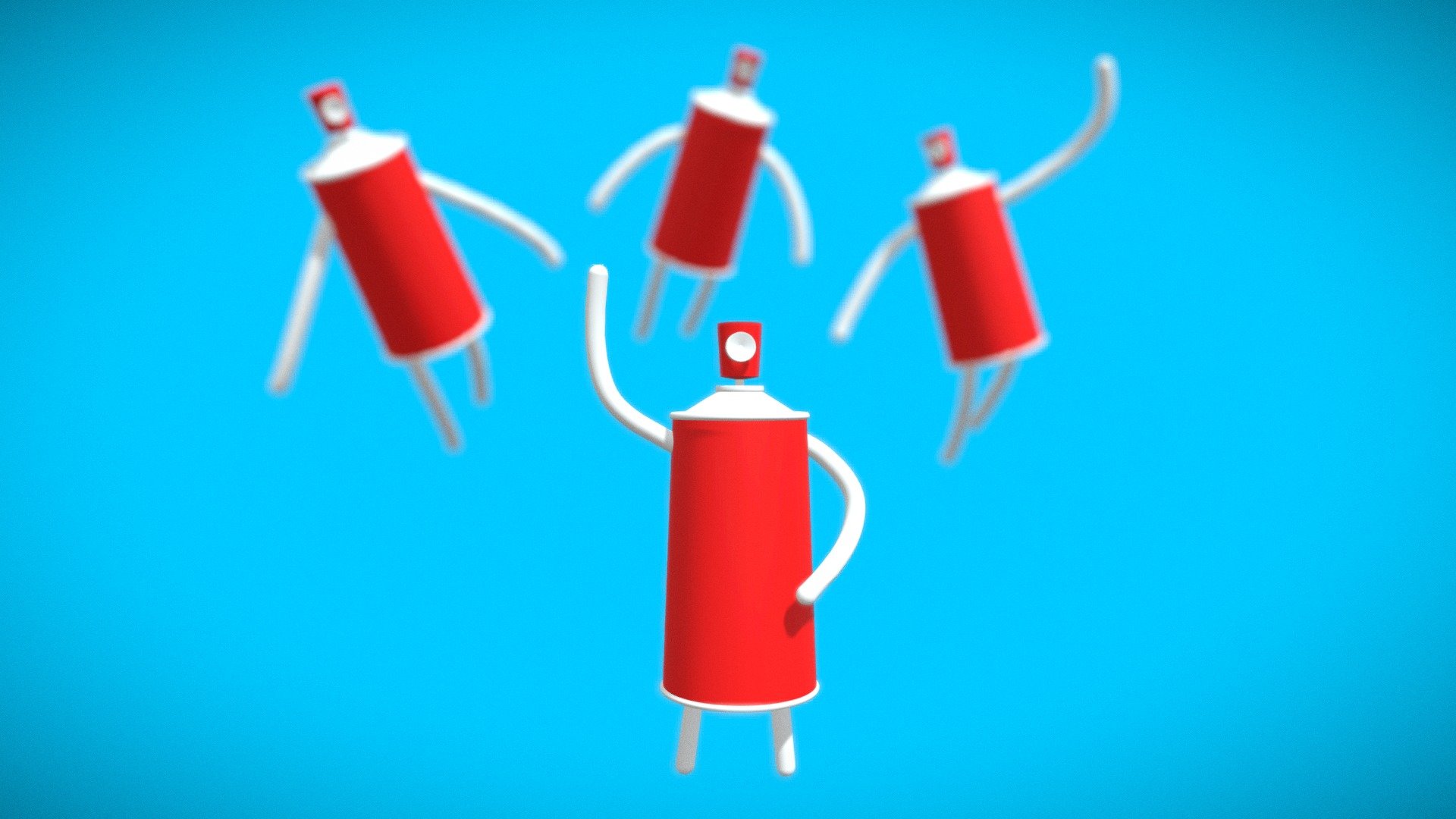 My Red Cans - 3D model by byAndreas [5490dc6] - Sketchfab