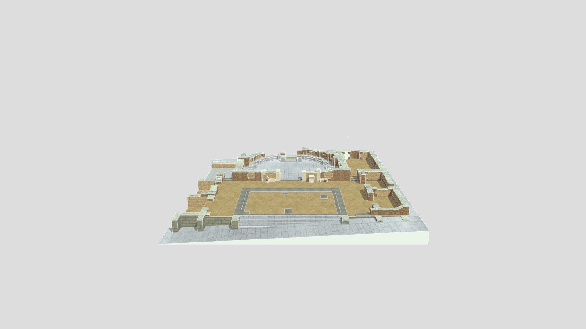 Ruins of Roman library at Timgad - 3D model by The Ure Museum ...