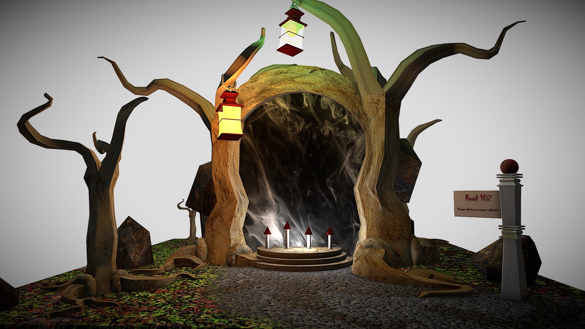 Horror Gate - 3D model by oded1halak [5497b04] - Sketchfab